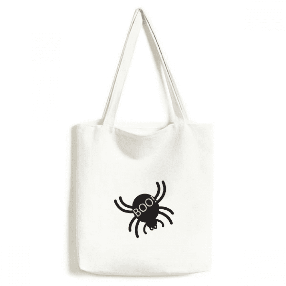 Halloween Black Spider Tote Canvas Bag Shopping Satchel Casual Handbag ...