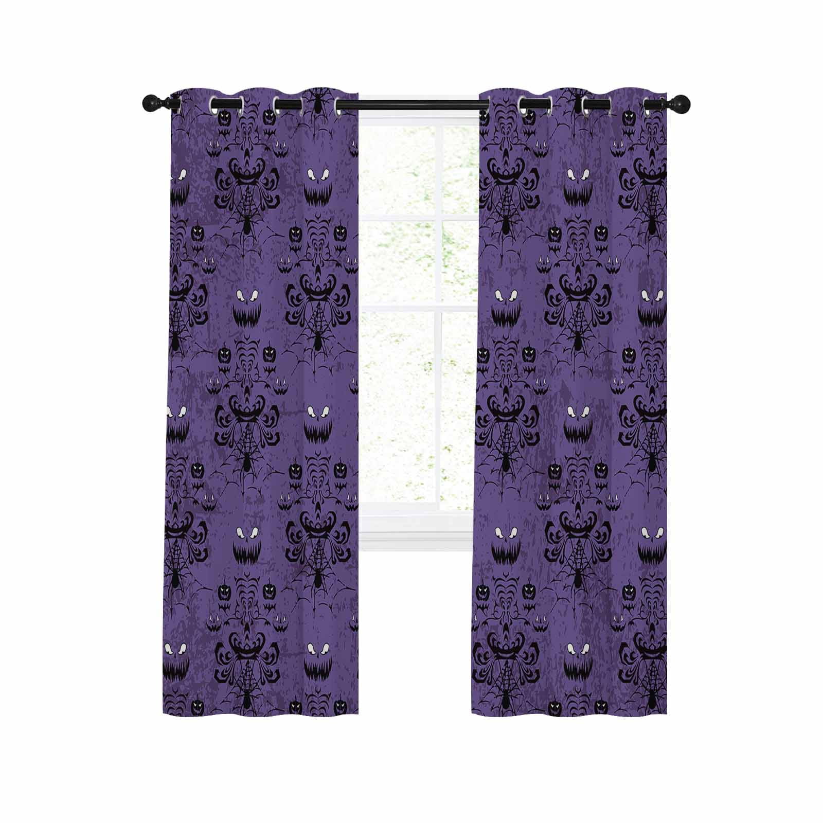 Halloween Blackout Curtains 84 Inches Long for Bedroom,Halloween ...