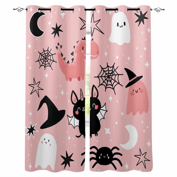 Halloween Blackout Curtains for Bedroom/Living Room, Thermal Insulated ...