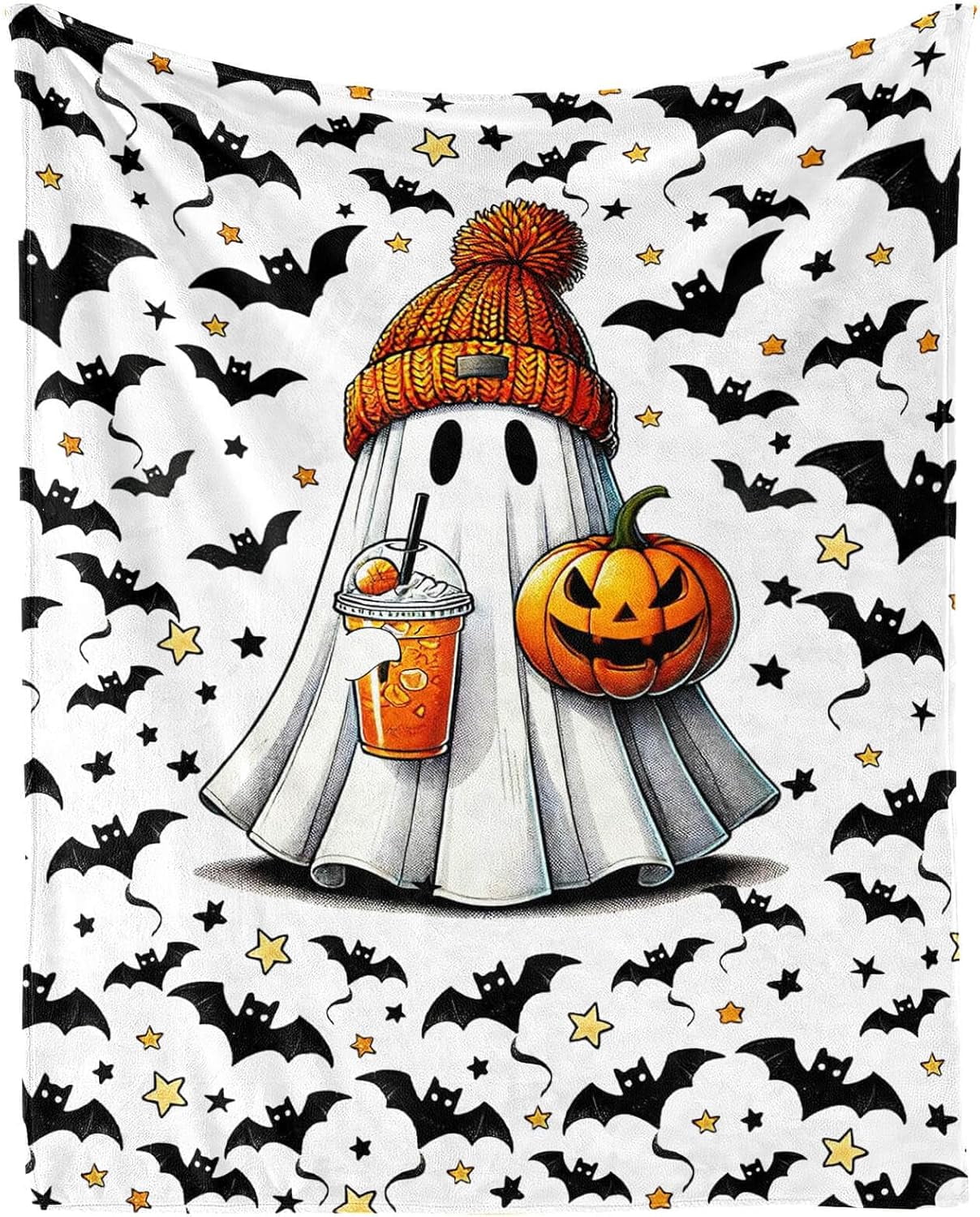 Halloween Blanket, Flannel Haunted Scary Halloween Themed Throw, Nap ...