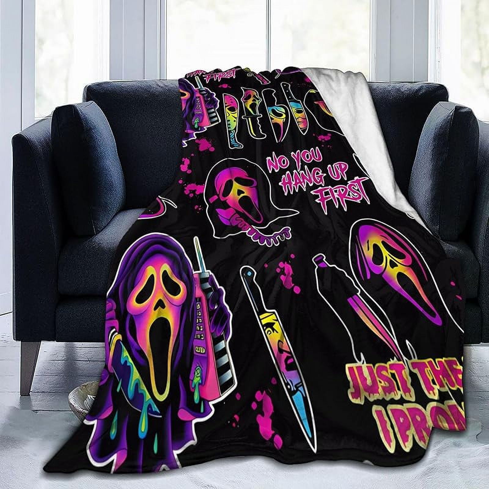 Halloween Blanket, Horror Bed Throws Blankets Soft Plush Sofa Bed ...