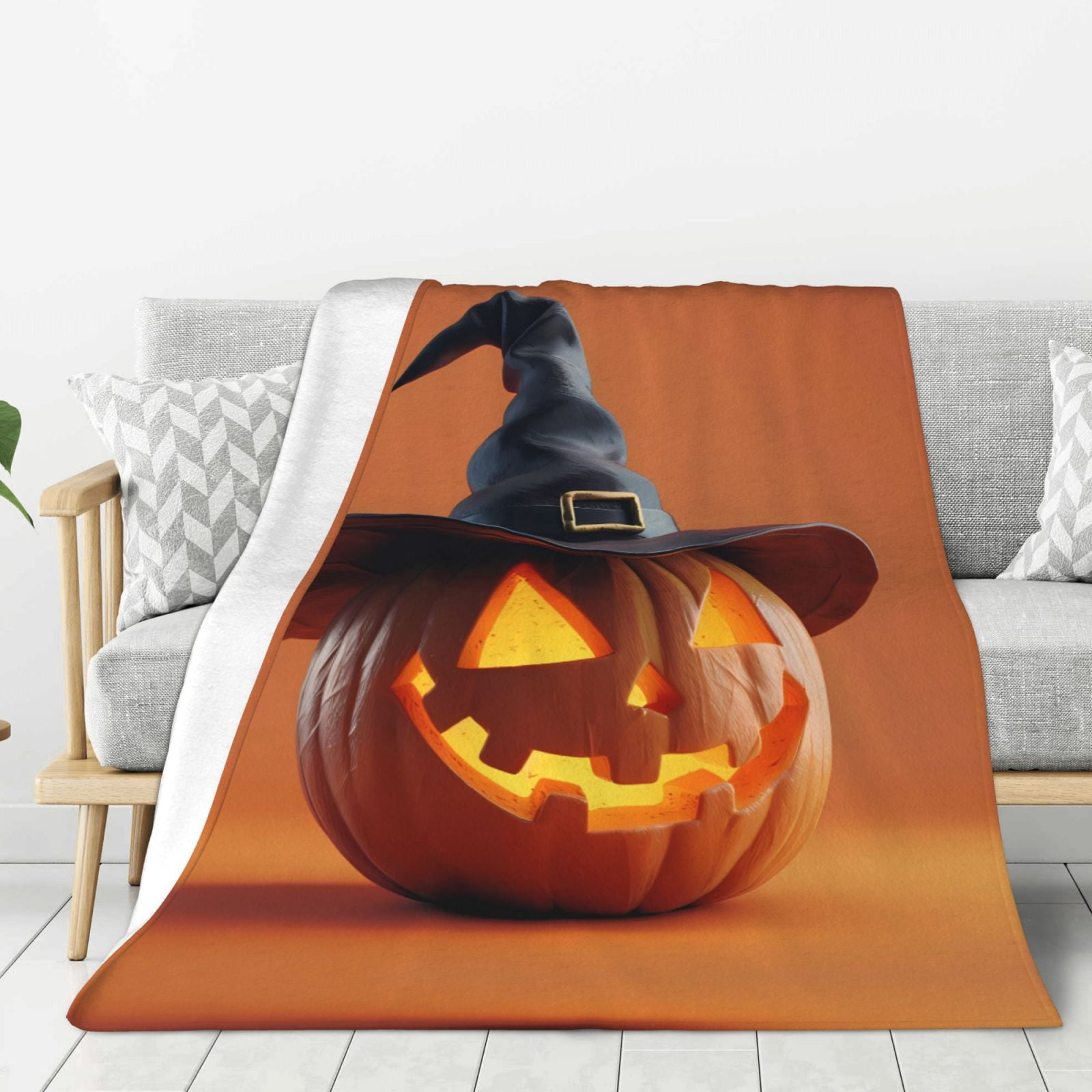 Halloween Blanket Throw Blanket for Couch Sofa and Bed, Halloween Witch ...