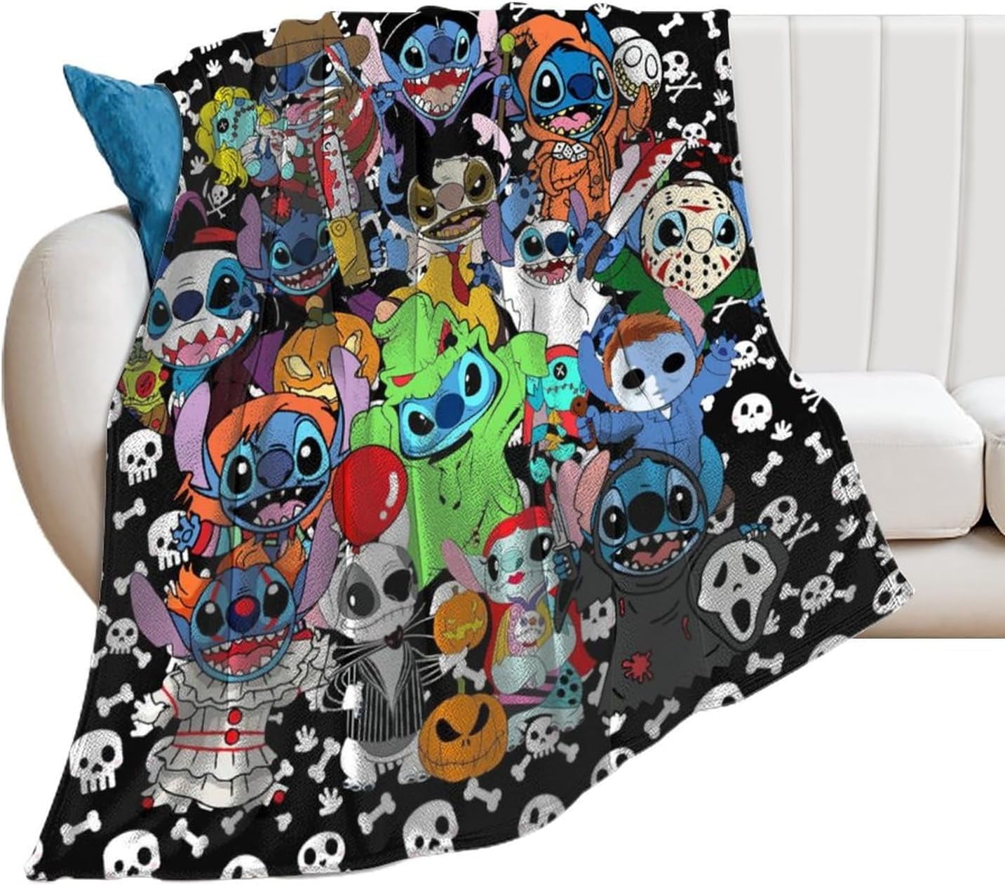 Halloween Blankets Cartoon Super Soft Throw Blanket Horror Movie Throw ...