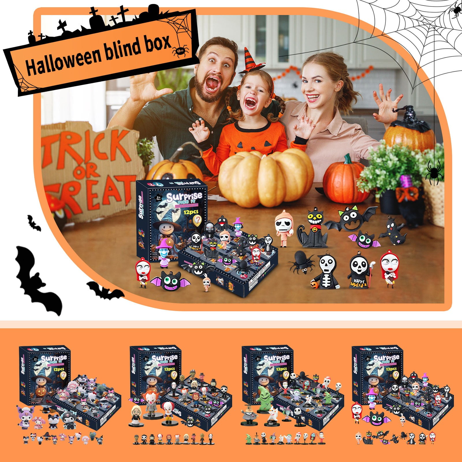 Halloween Blind Box 2025, 12Pcs Nightmare Before Christmas/ Joker ...