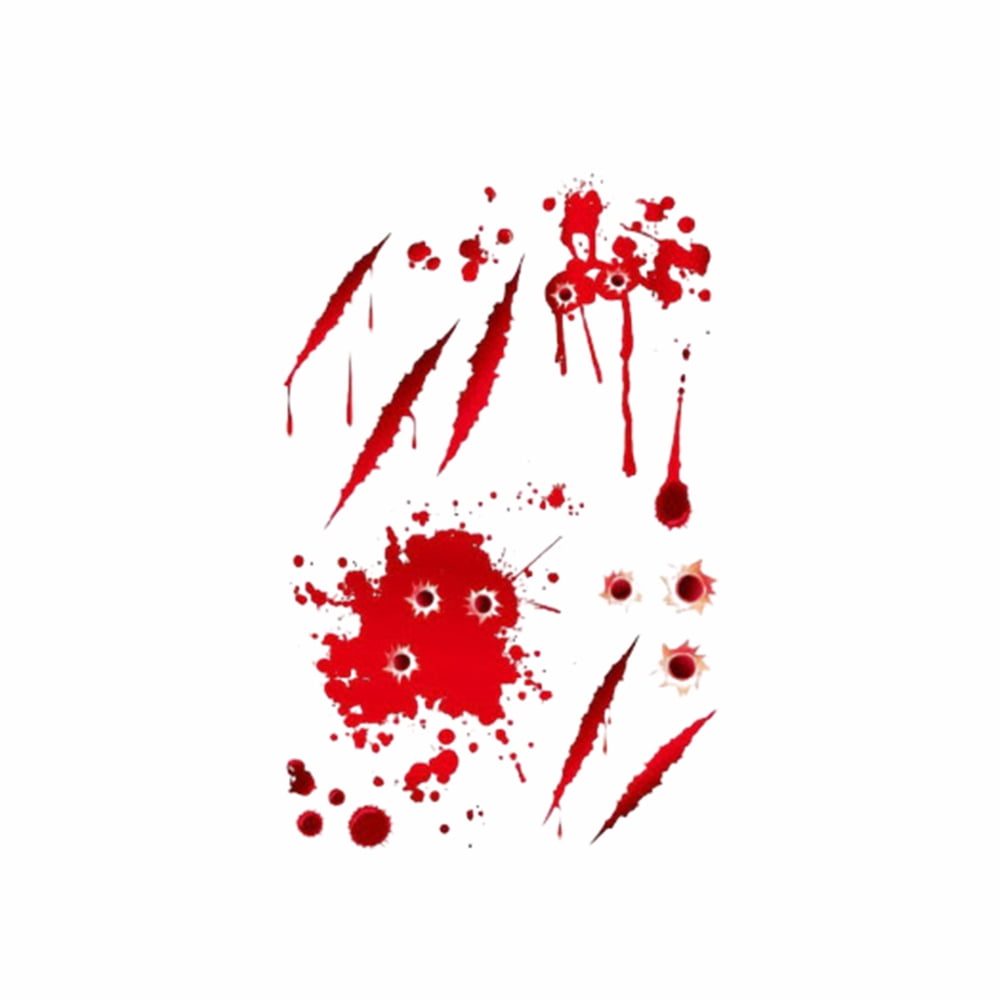 Halloween Blood Fingerprint Sticker Decorative Car 3D Halloween Horror ...