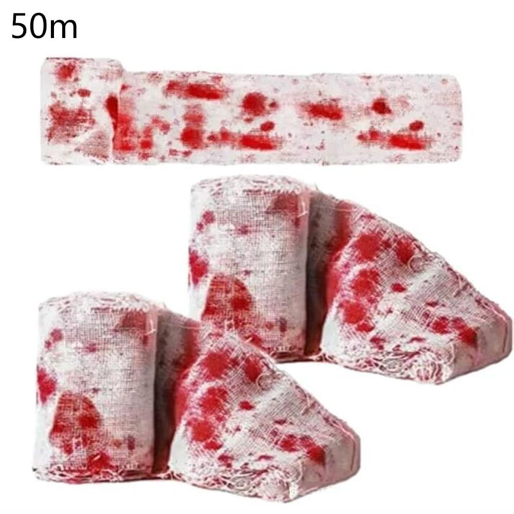 Halloween Blood Gauze Cloth Haunted House Decor Scary Blood Bandage ...
