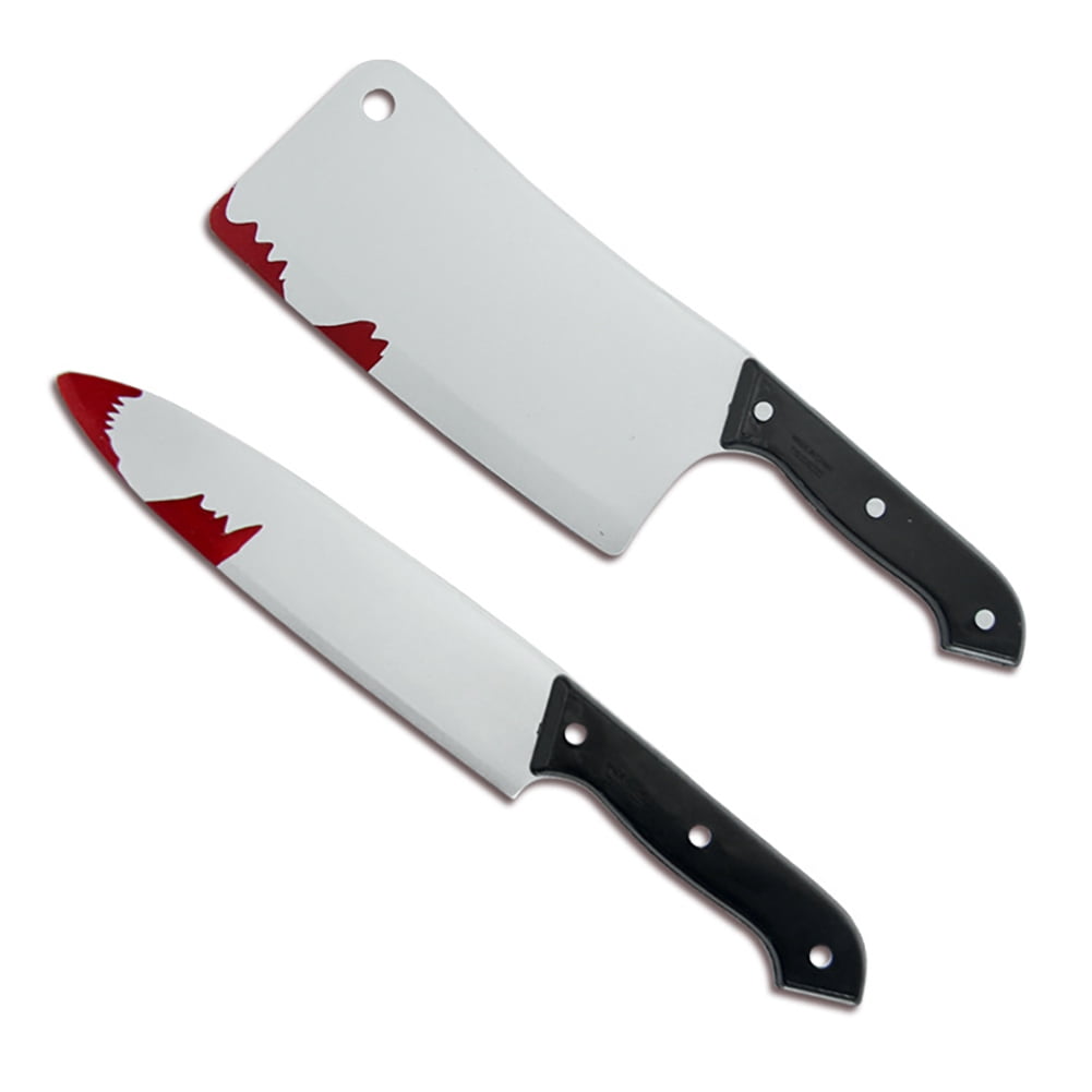 Halloween Blood Knives Props Kitchen Knife Plastic Fruit Knives Props ...