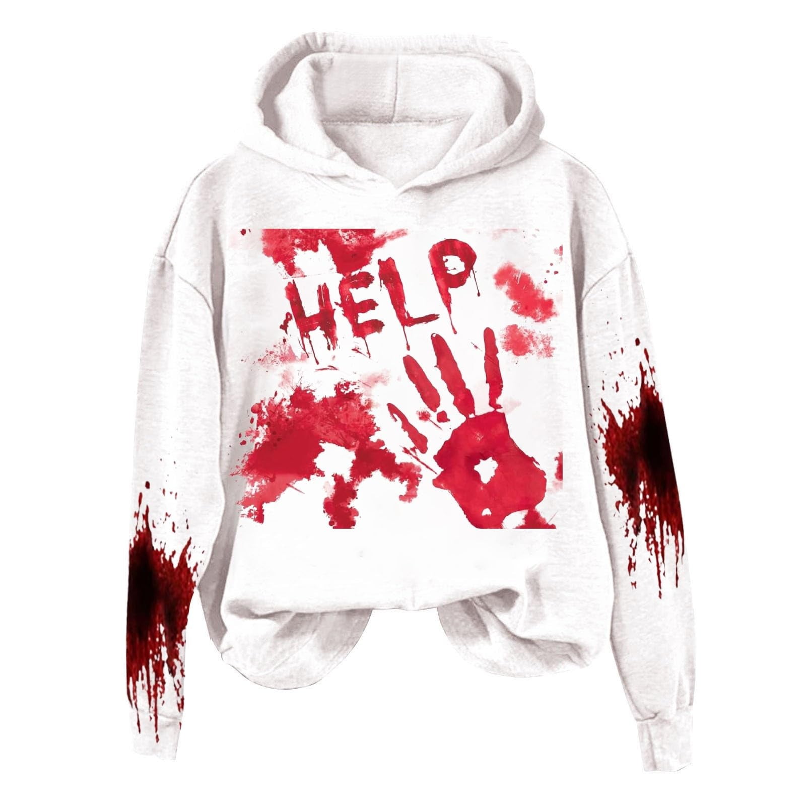 Halloween Blood Splatter Hoodie Spooky Handprint Design for Halloween ...