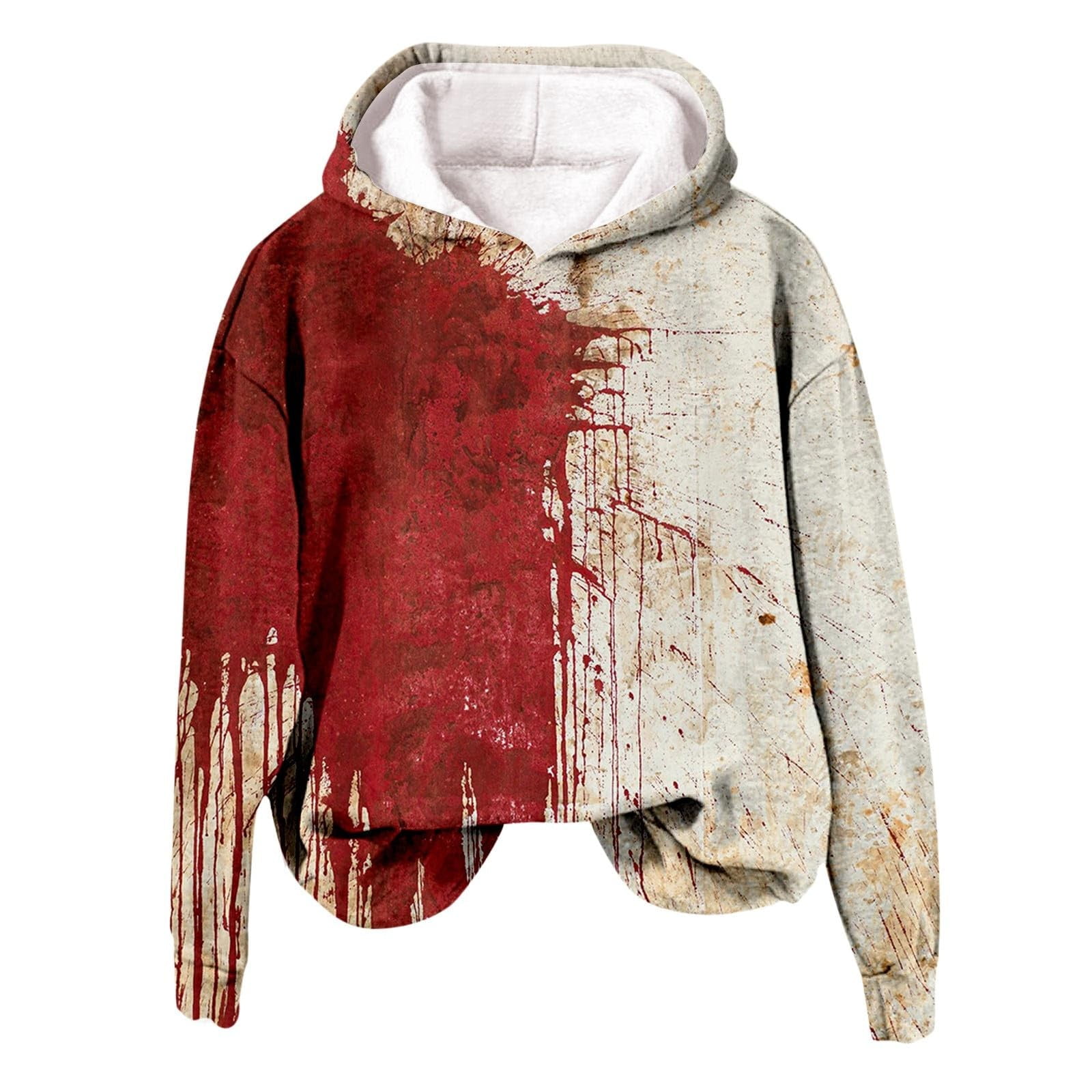 Halloween Blood Splatter Hoodie Spooky Handprint Design for Halloween ...