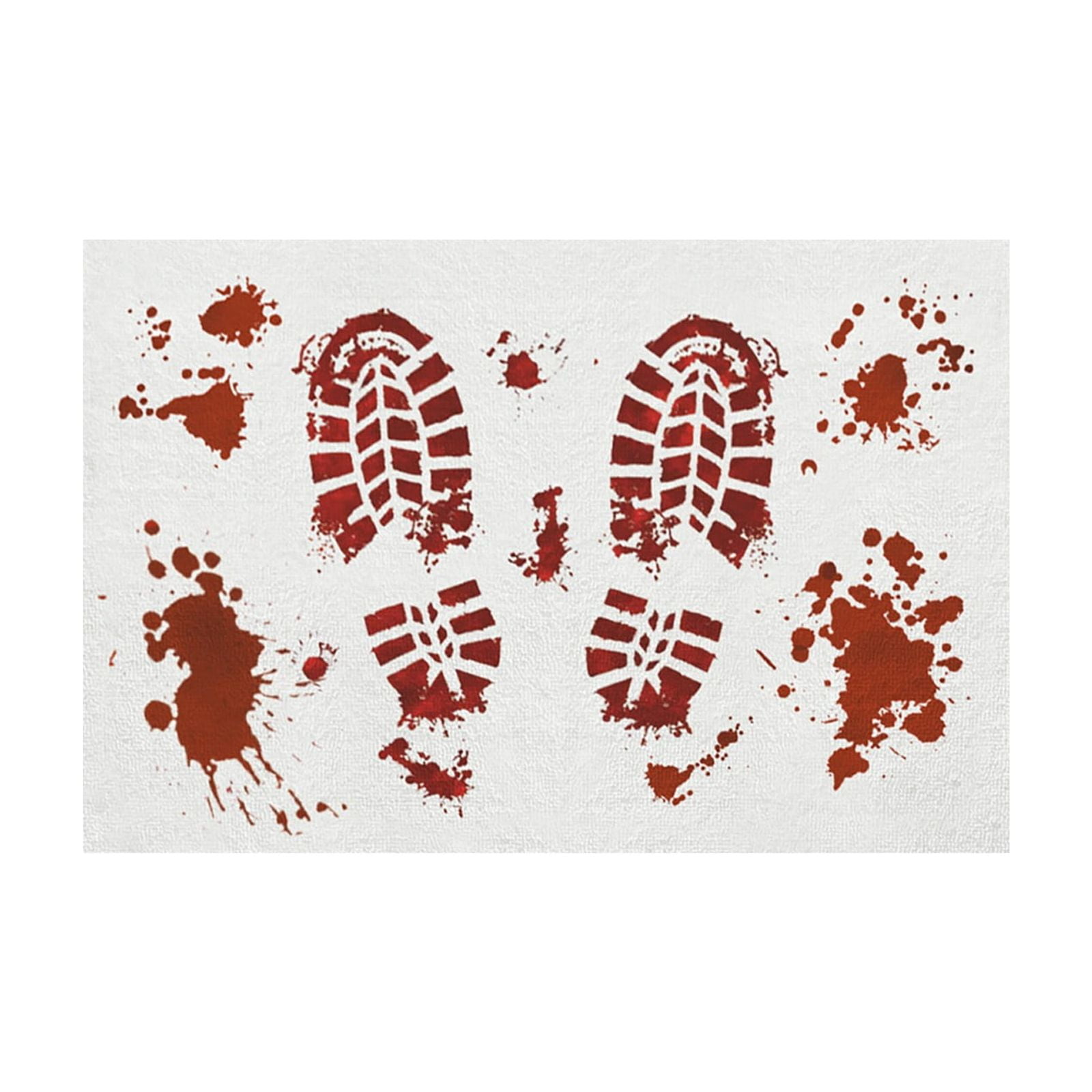 Halloween Footprint Bath Mat - Non- Prank Rug with Realistic Prints for ...
