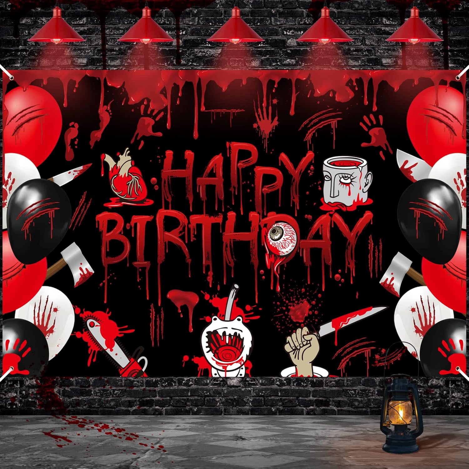 Halloween Bloody Party Decorations Halloween Killer Happy Birthday ...