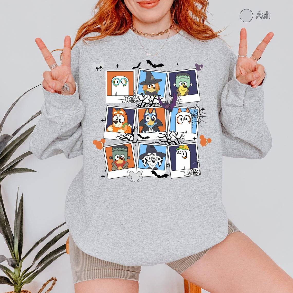 Halloween Bluey Sweatshirt, Bluey Halloween Characters Sweatshirt ...