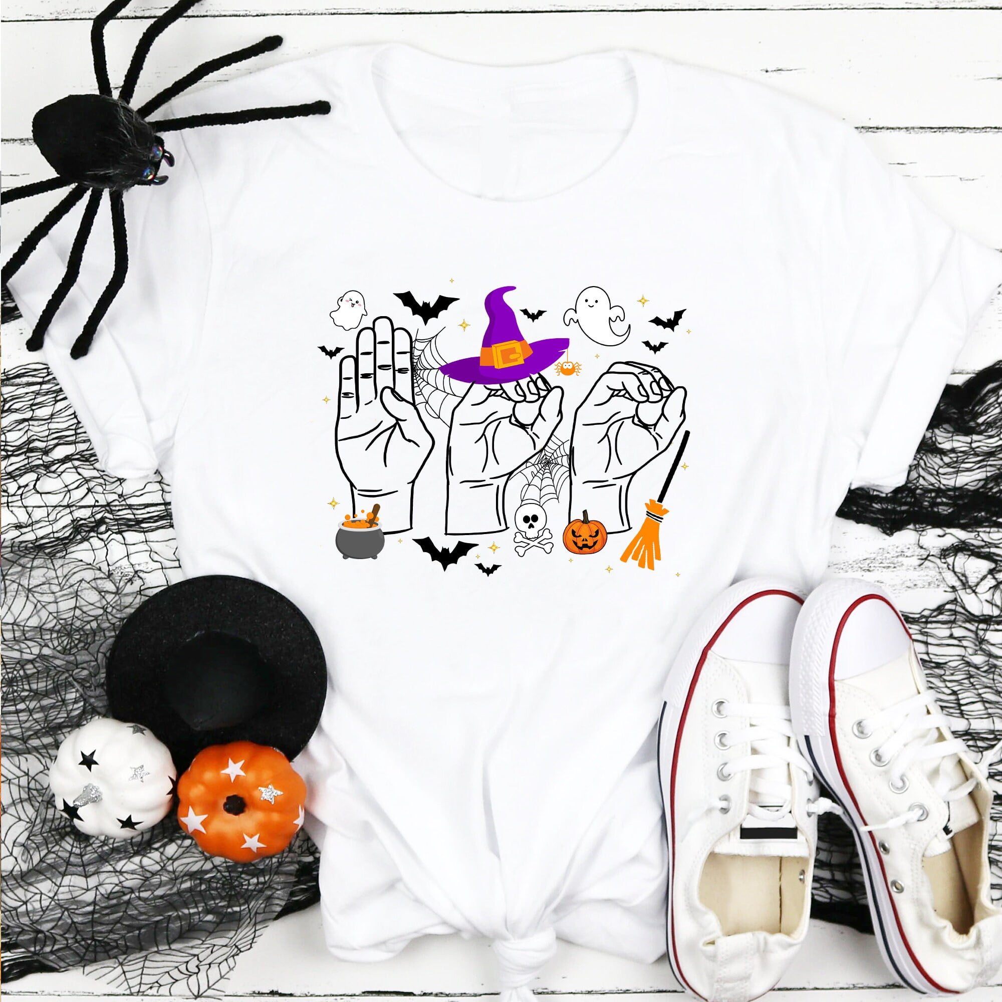 Halloween Boo ASL Shirt, Hand Sign Language Shirt, Deaf Pride Shirt ...
