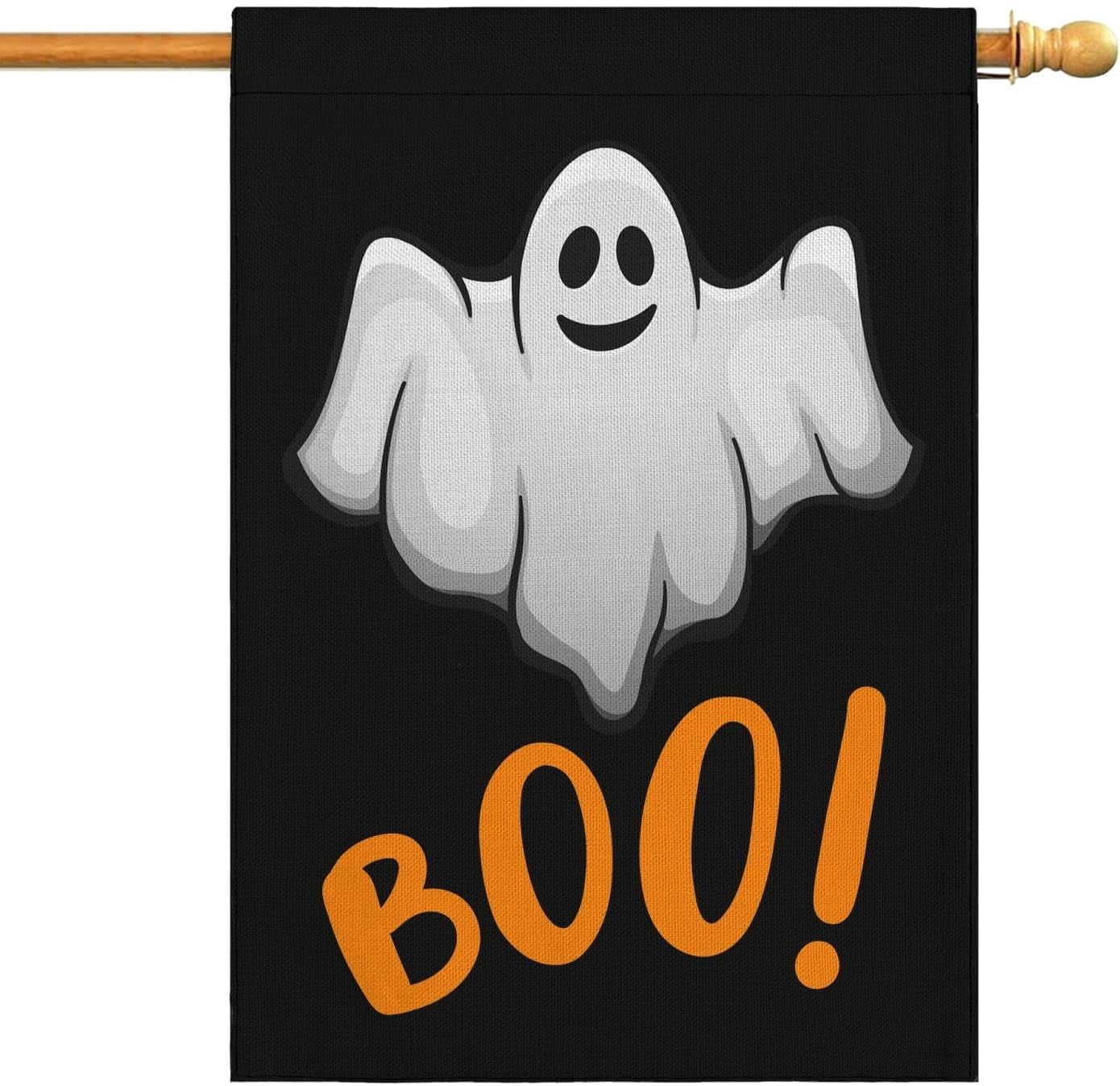 Halloween Boo Garden Flag Spooky Ghost Welcome Flags Double Sided ...