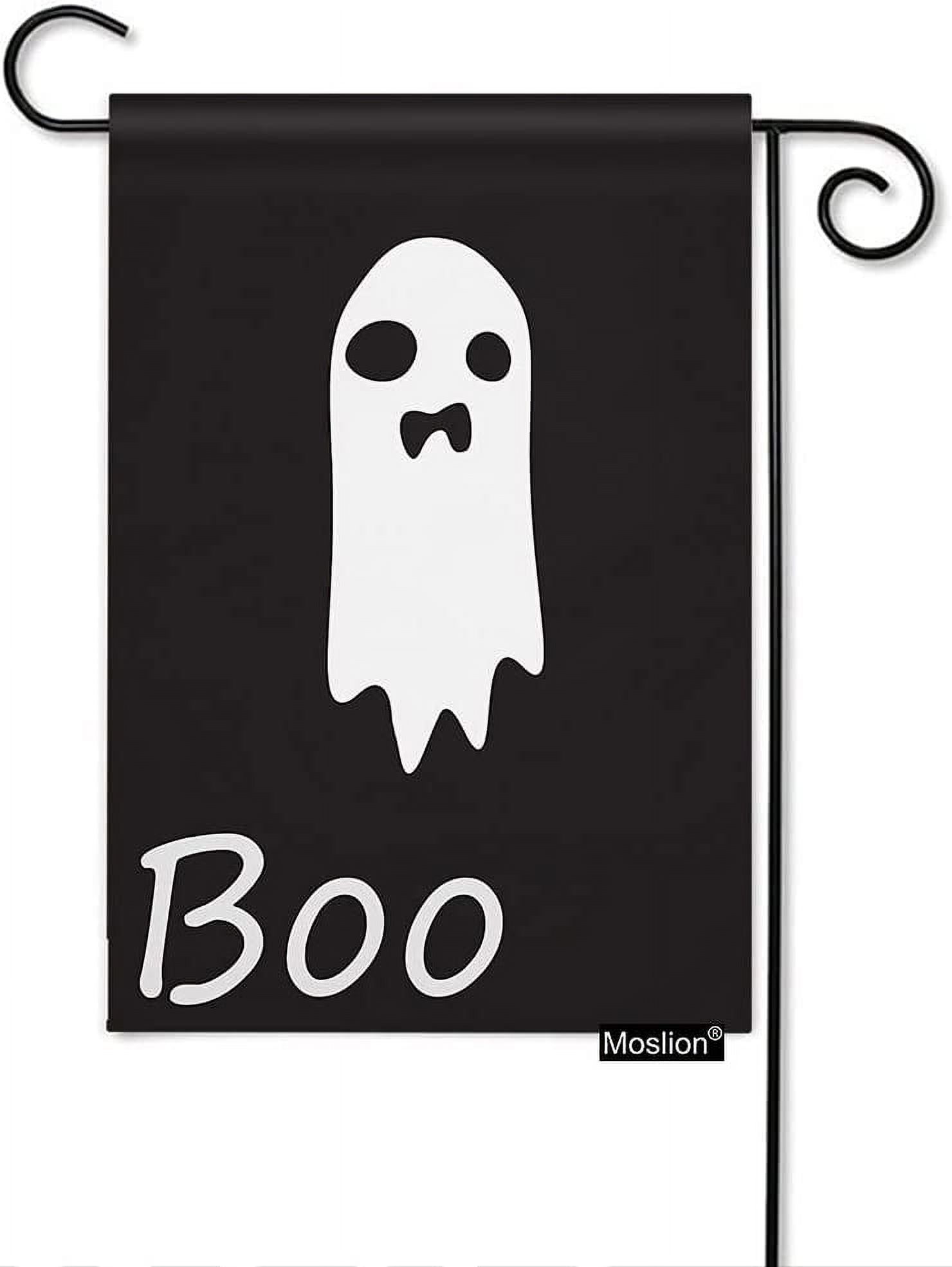 Halloween Boo Garden Flags Double Sided Skull Skeleton Ghost Phantom ...