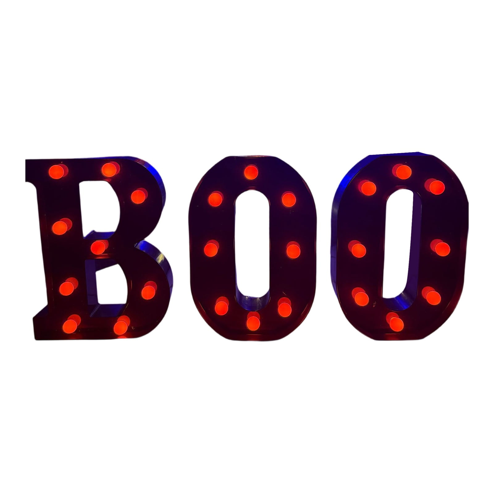 Halloween Boo Marquee Light Up Sign,Battery Operated Decorative ...