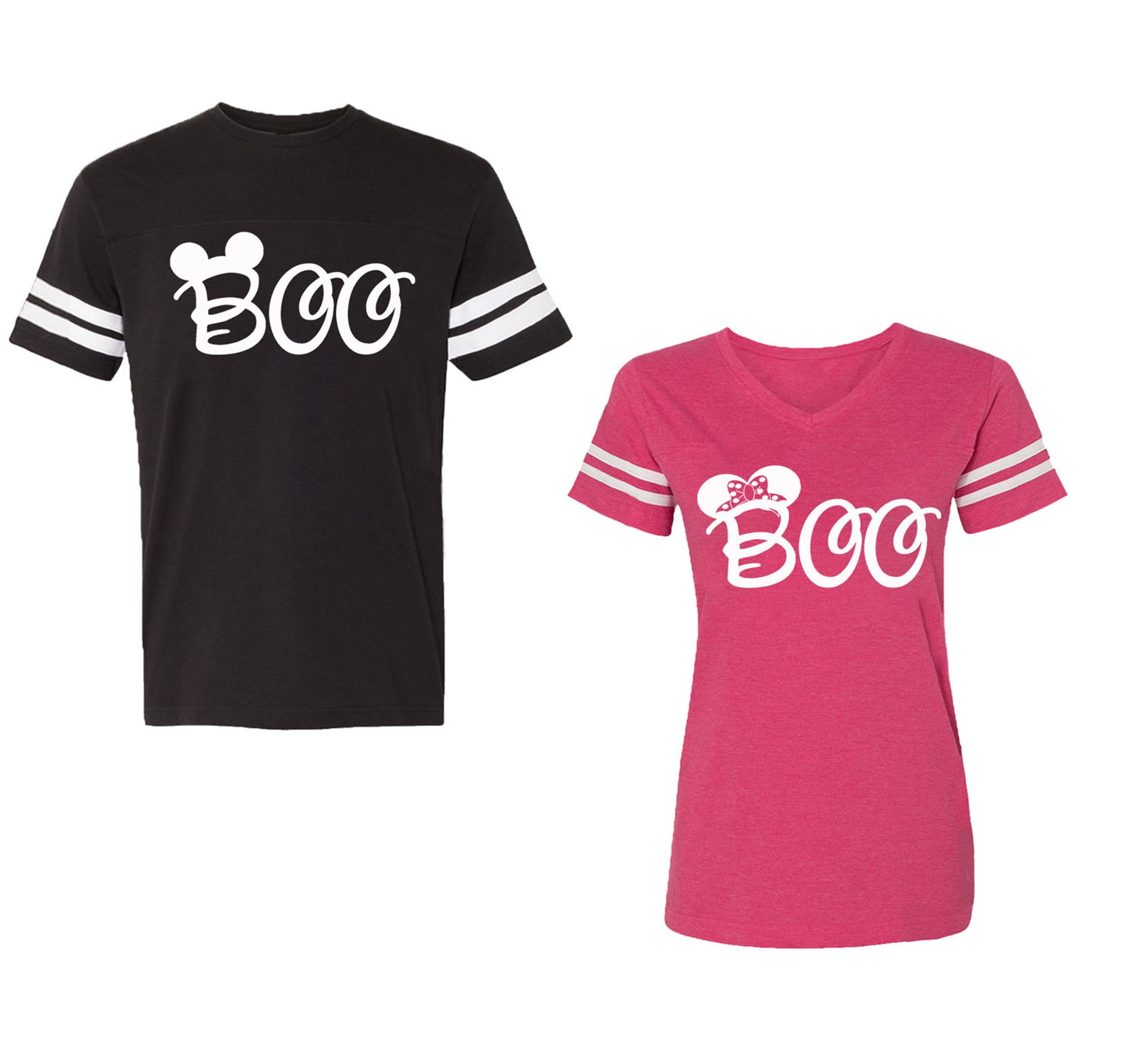 Halloween Boo Matching Cotton Jerseys (Black / Pink) (XXL / M ...