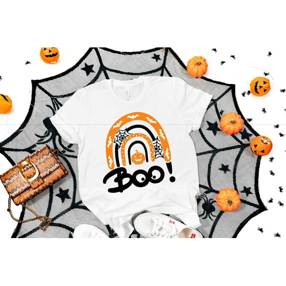 Halloween Boo Shirt,Halloween Rainbow shirt,Halloween Party, Halloween ...