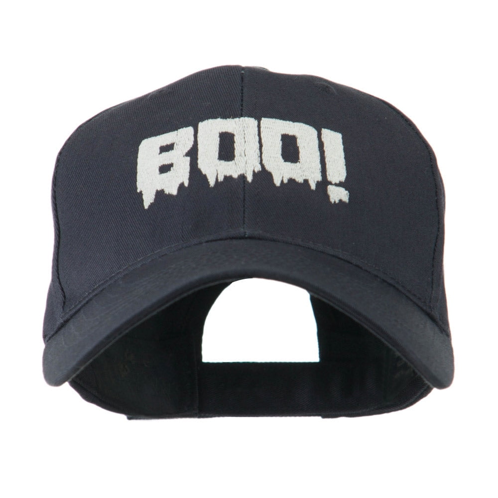 Halloween Boo Sign Embroidered Cap - Navy OSFM - Walmart.com