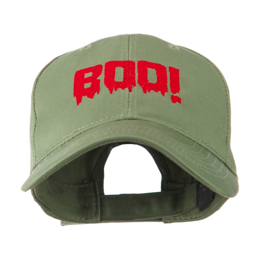 Halloween Boo Sign Embroidered Cap - Olive OSFM - Walmart.com