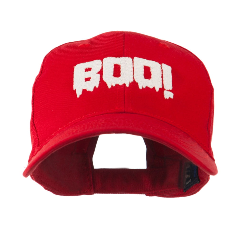Halloween Boo Sign Embroidered Cap - Red OSFM - Walmart.com