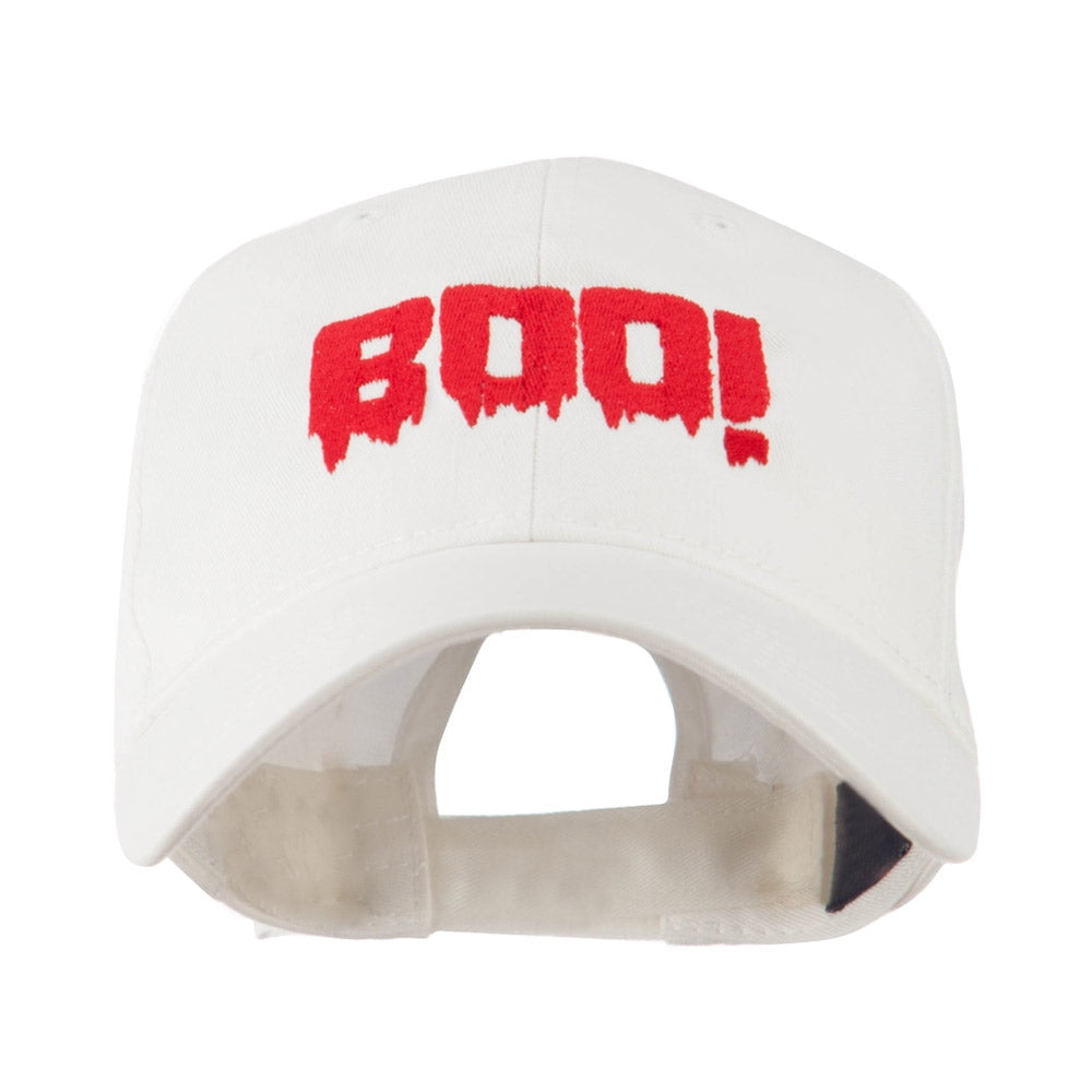Halloween Boo Sign Embroidered Cap - White OSFM - Walmart.com