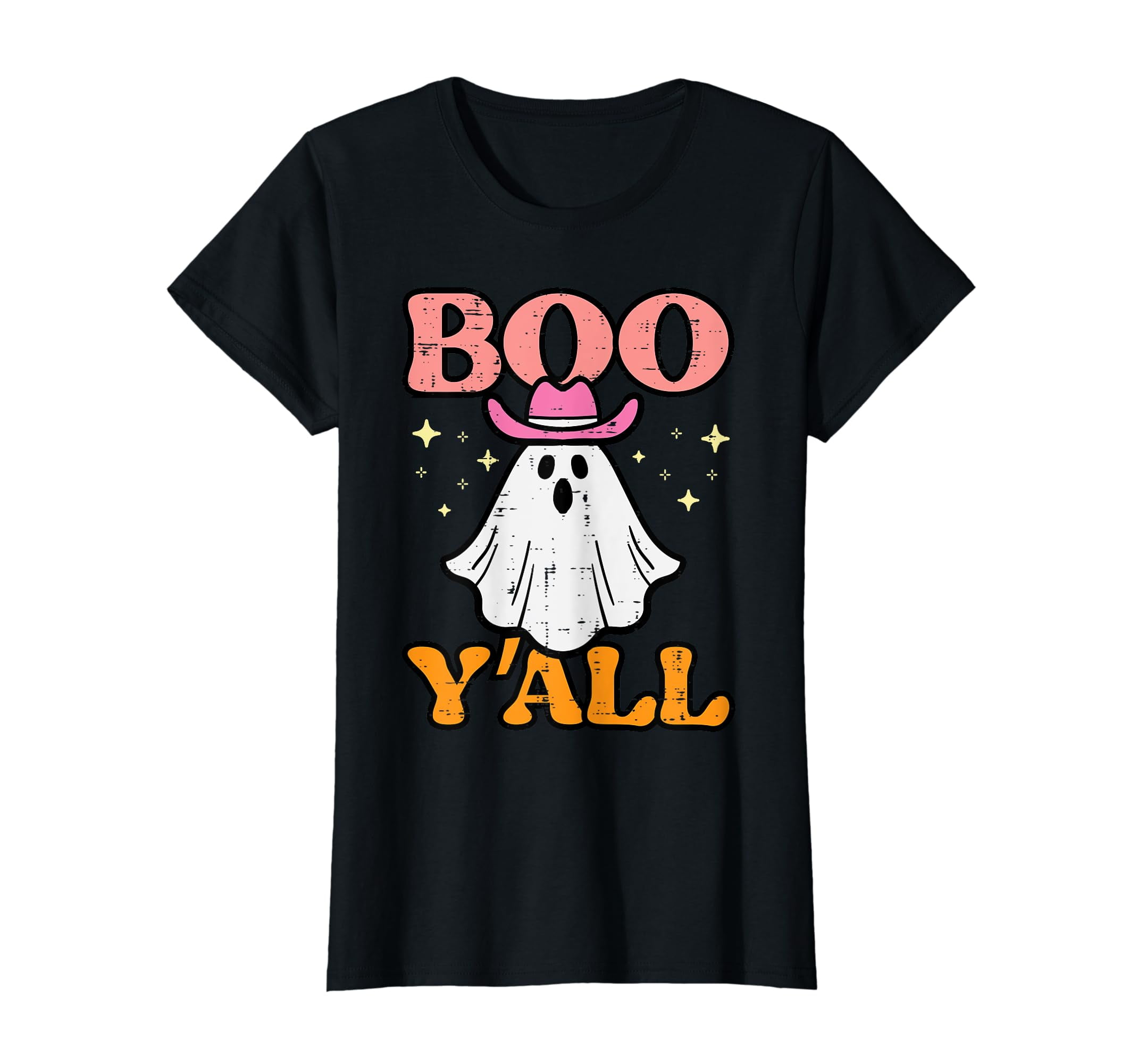 Halloween Boo Yall Ghost Cowgirl Costume Girls Kids Men Women T-Shirt ...