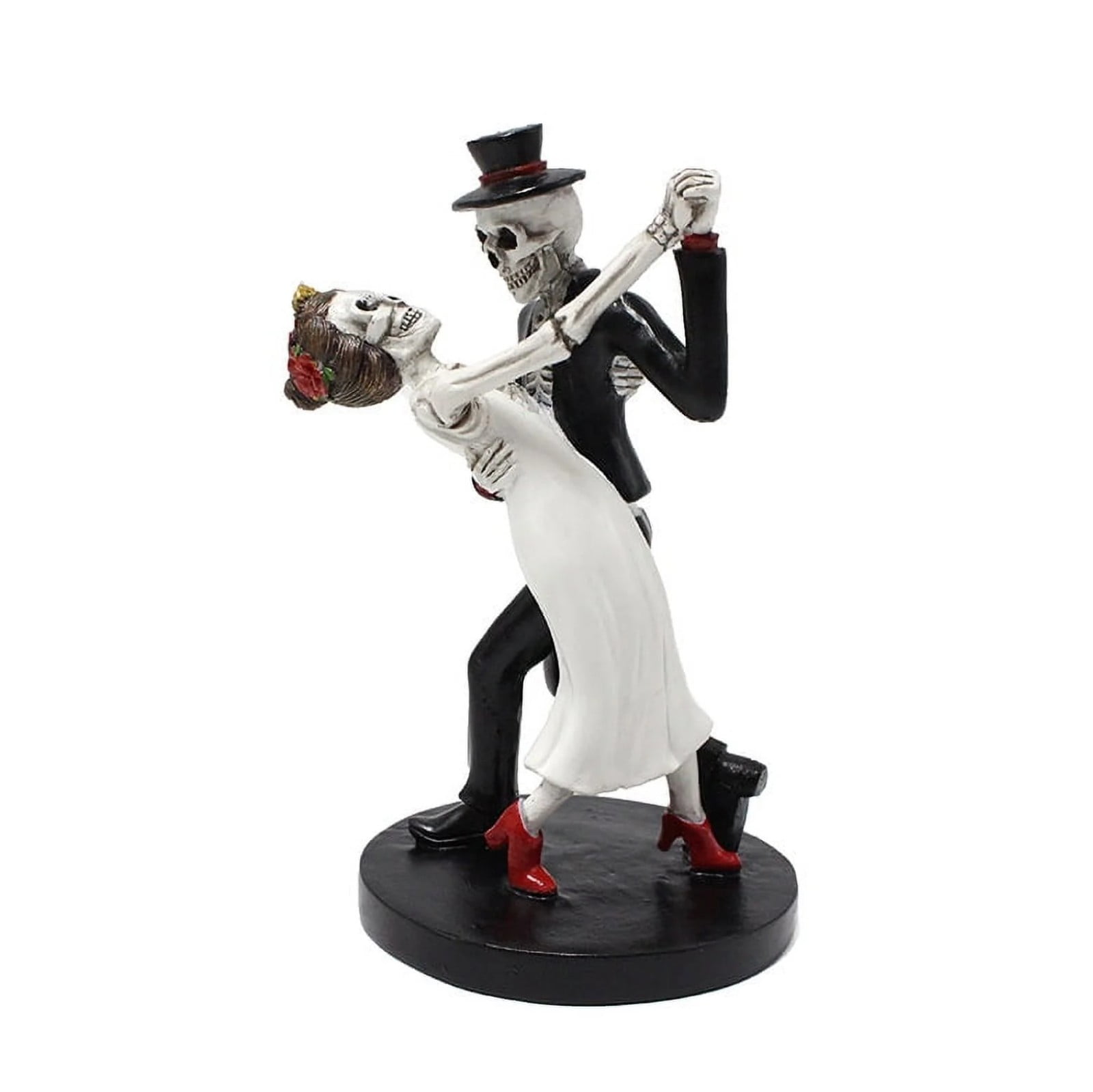 Halloween Bride Groom Skeleton Statue Dancing Pose Couple Figurine ...