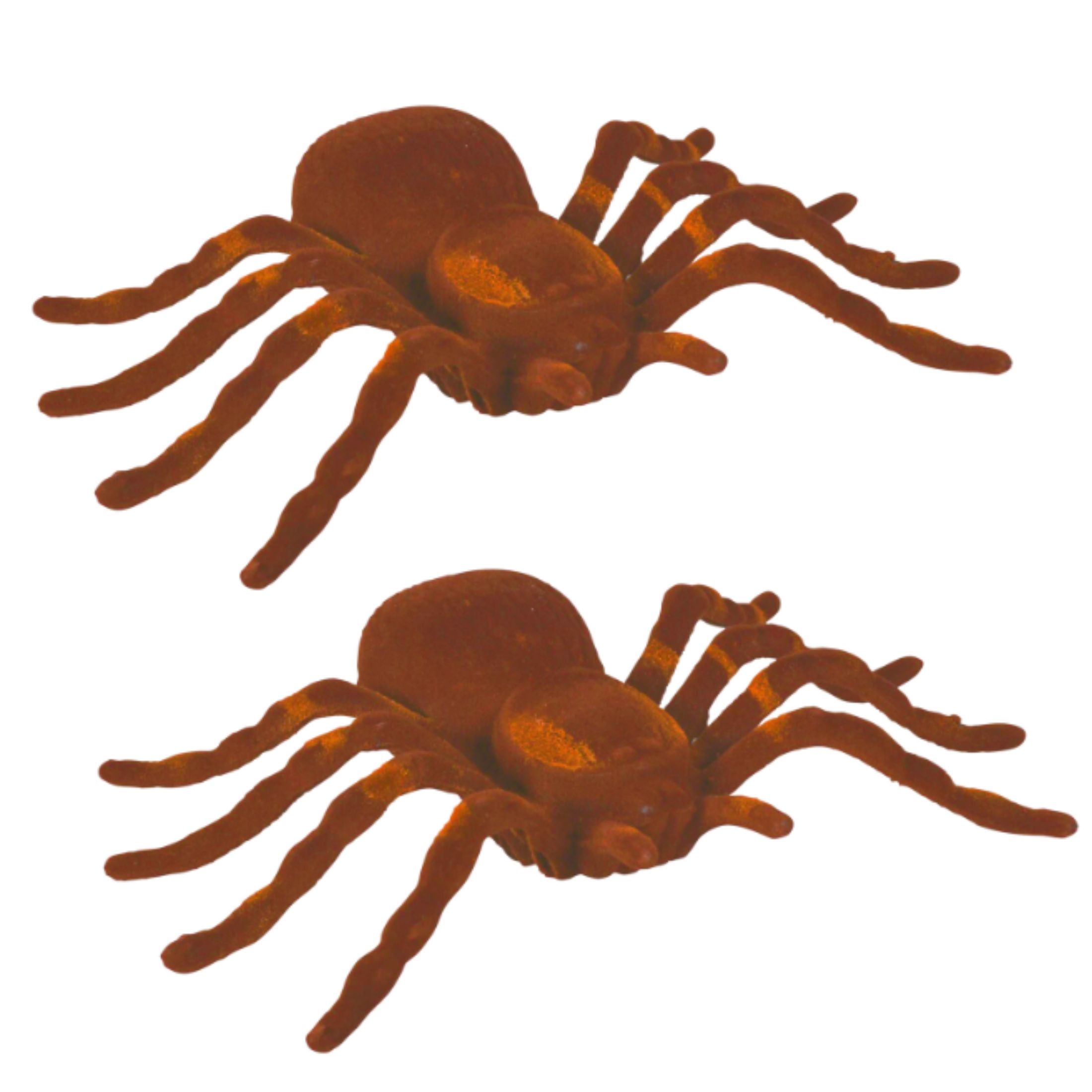 Halloween Brown Flecked Spiders, 7x4.5x1.325-in Scary Creepy Realistic ...