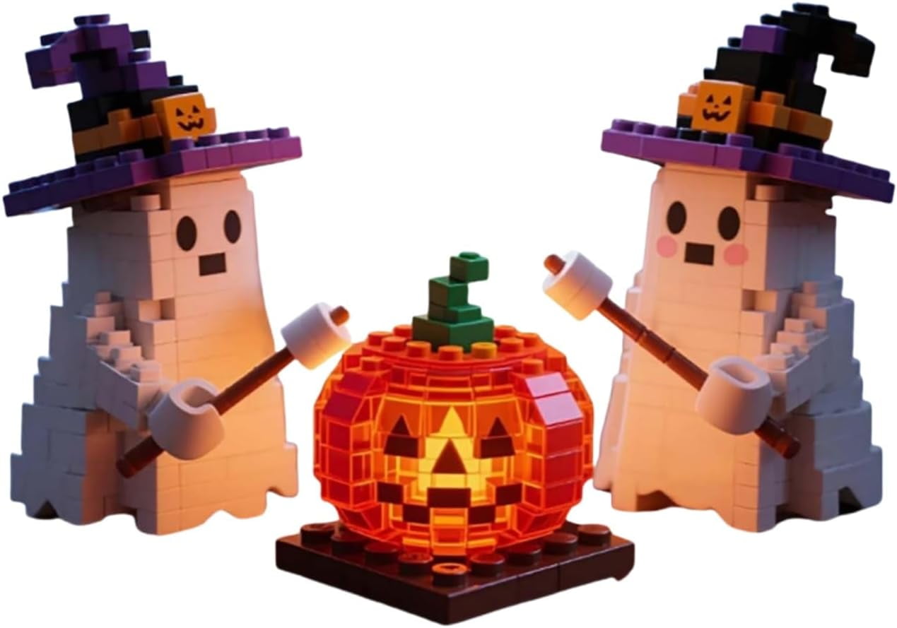 Halloween Building Blocks Set, 2025 New Halloween Ghost Brick Set, Mini ...