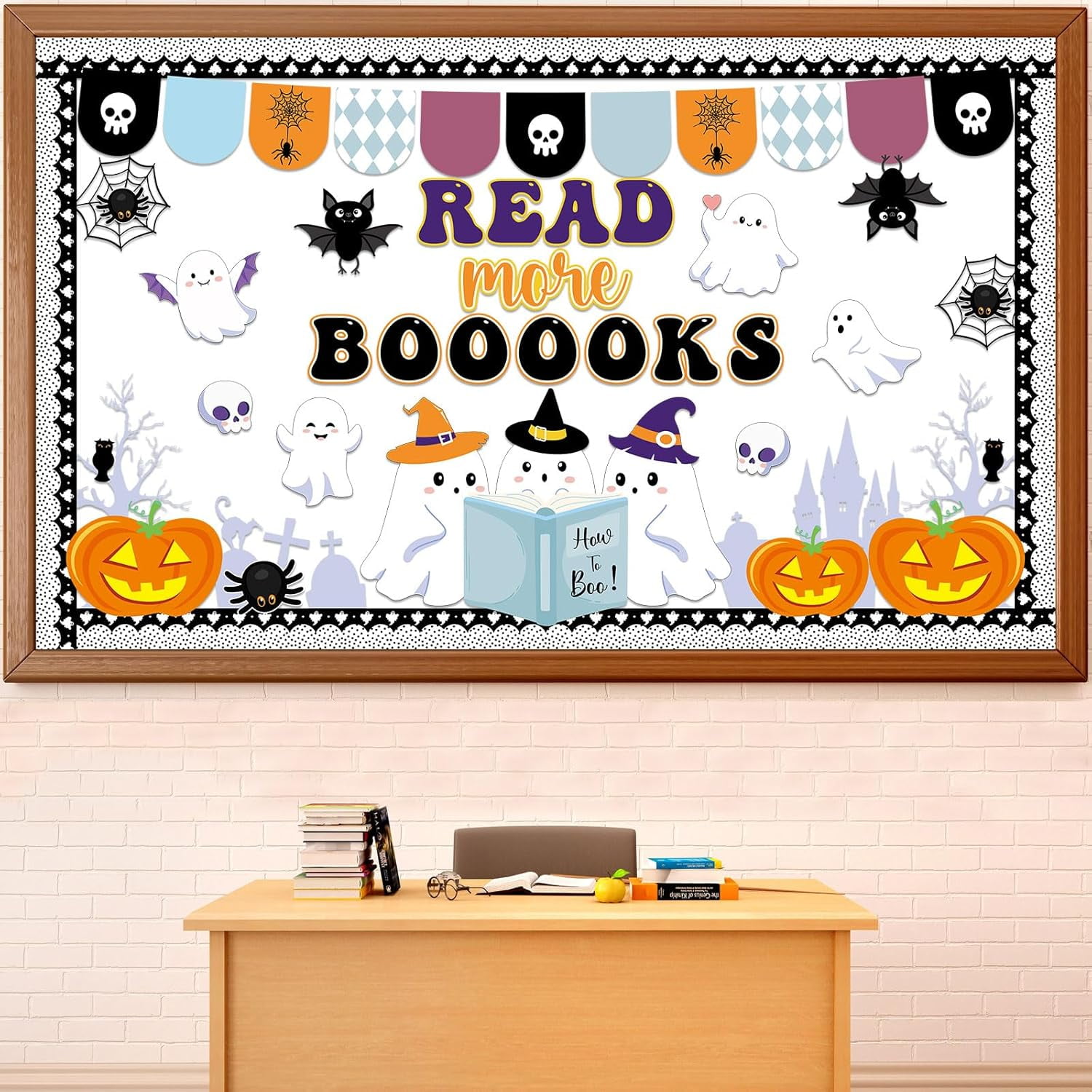 Halloween Bulletin Board Decorations Halloween Cute Ghost Paper Cutouts ...