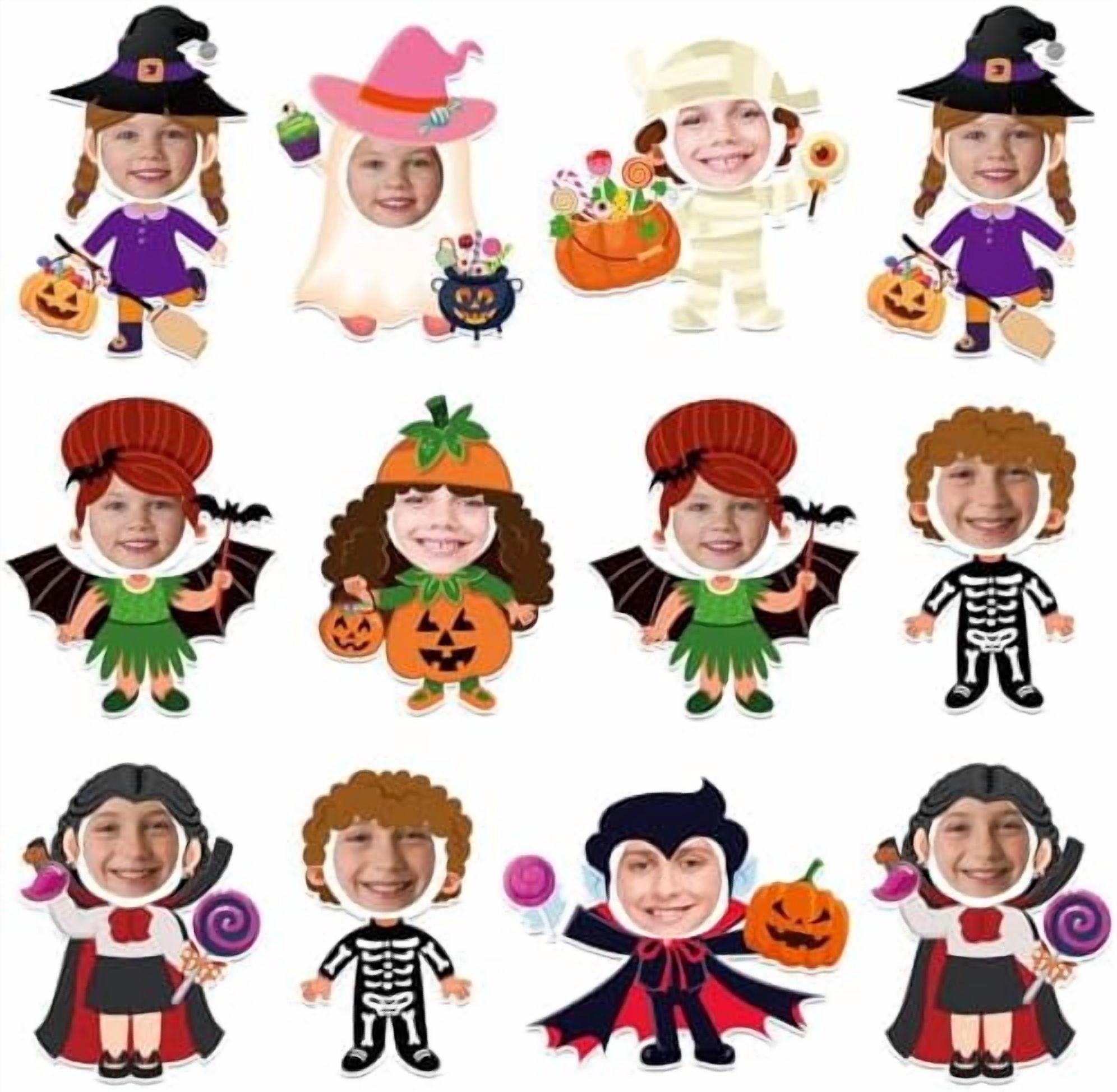 Halloween Bulletin Board Decorations Trick Treat Character Cutouts ...