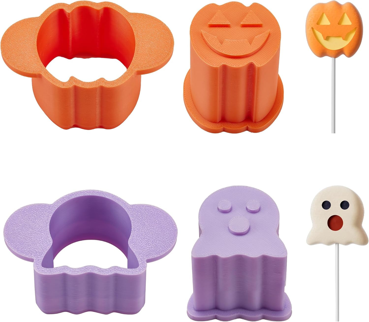 Halloween Cake Pop Molds - Cookie Cutters Set, Pumpkin & Ghost Cake Pop ...