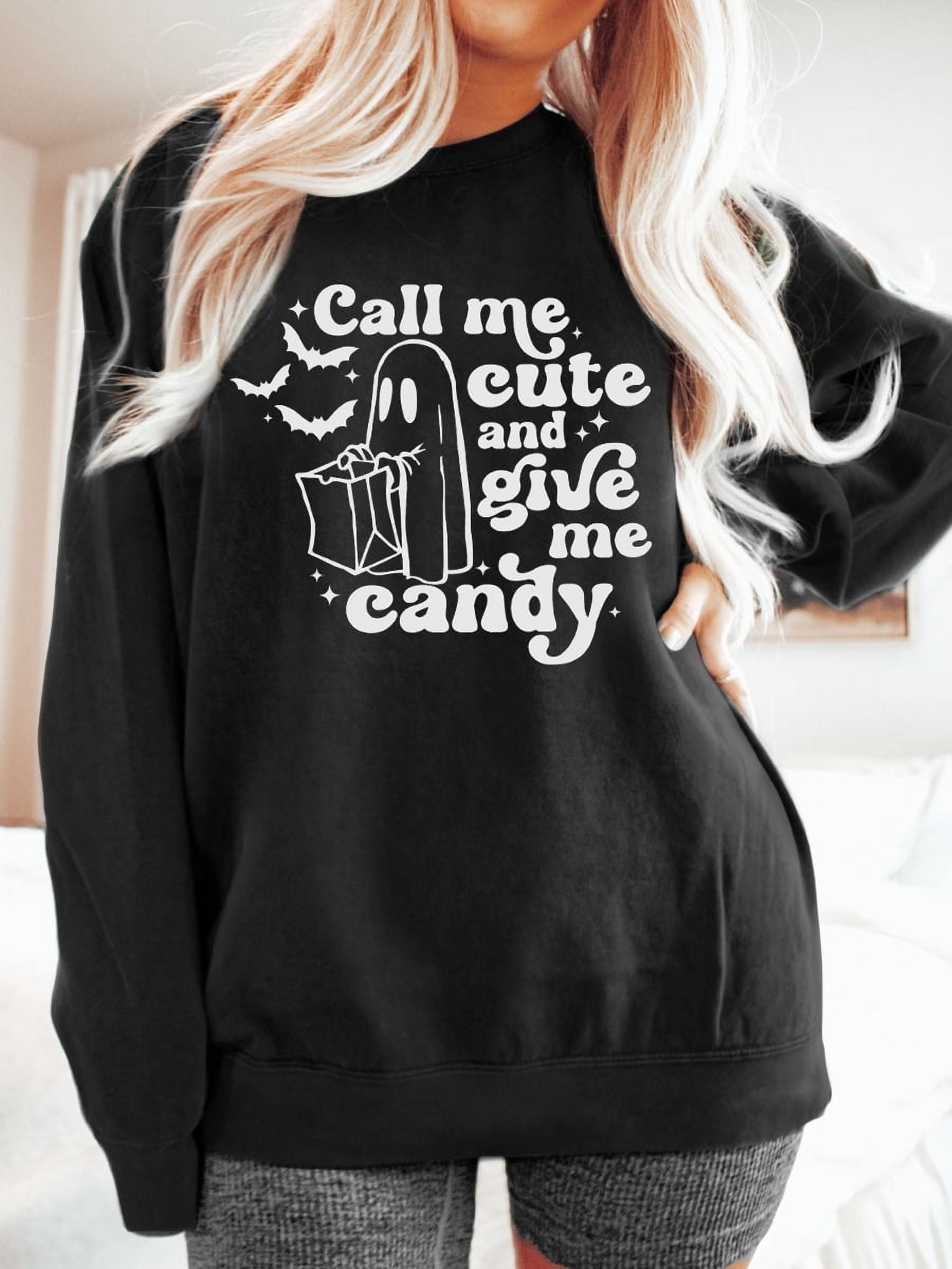 Halloween Call Me Cute And Give Me Candy T-Shirt - Walmart.com