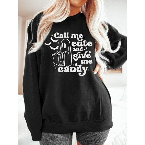 Halloween Call Me Cute And Give Me Candy T-Shirt - Walmart.com