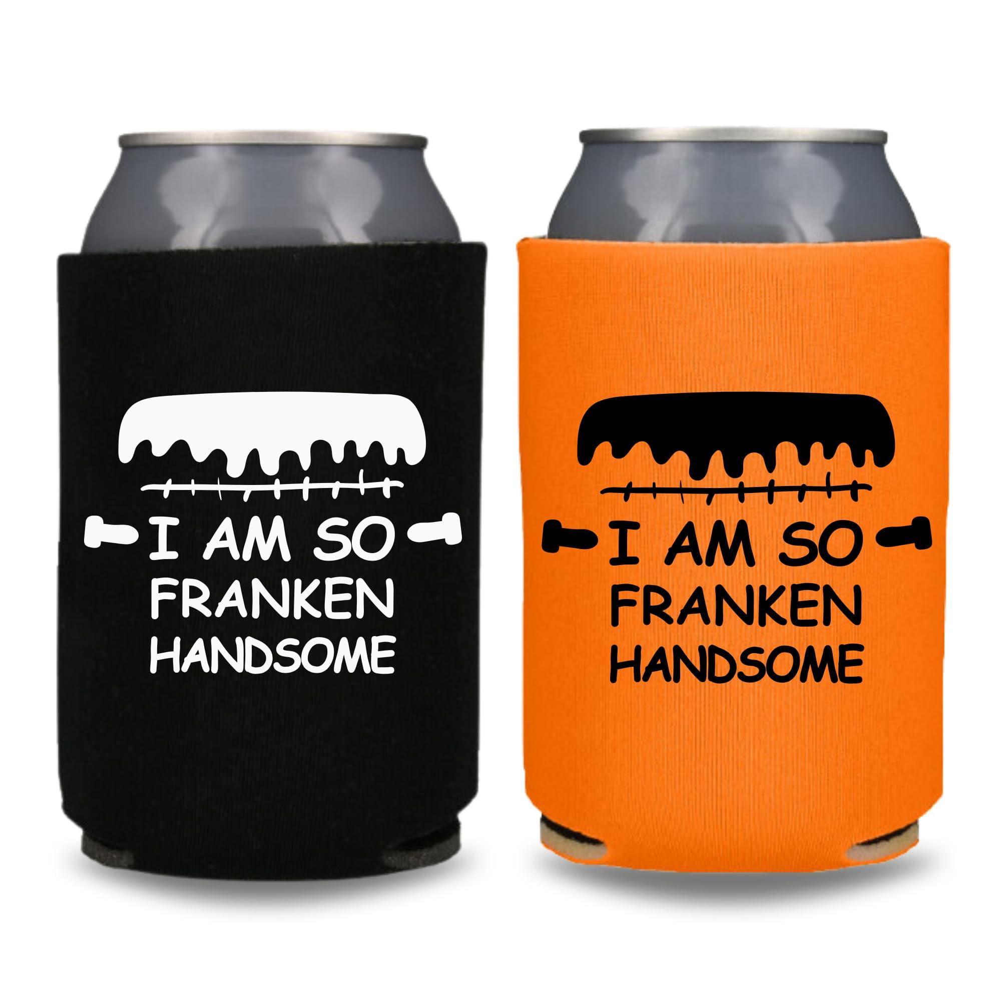 Halloween Can Coolers, I Am So Franken Handsome, Funny Gag Gift Coolies ...