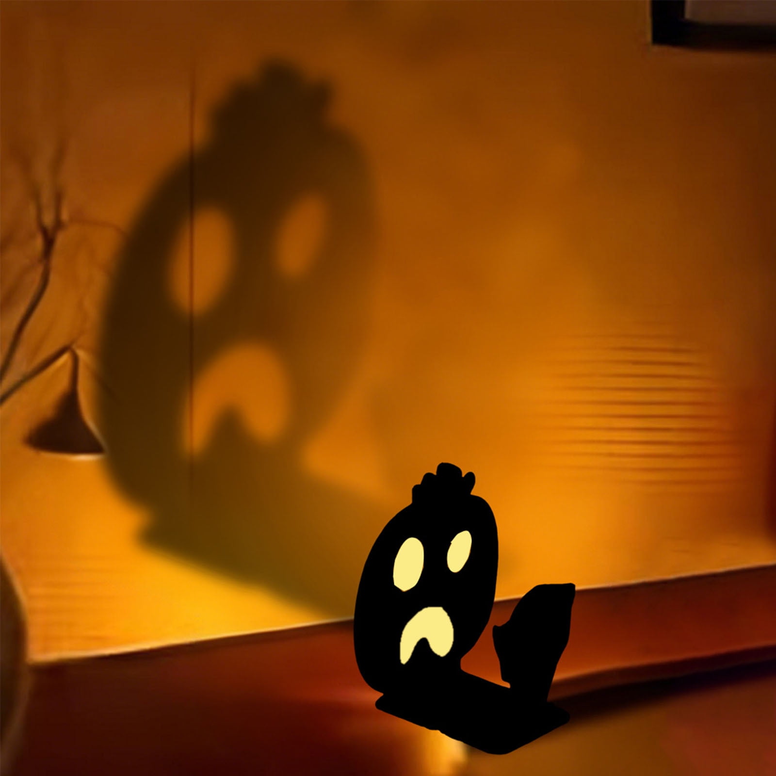 Halloween Candle Holder - Vintage Metal Shadow Projector Creates Spooky ...