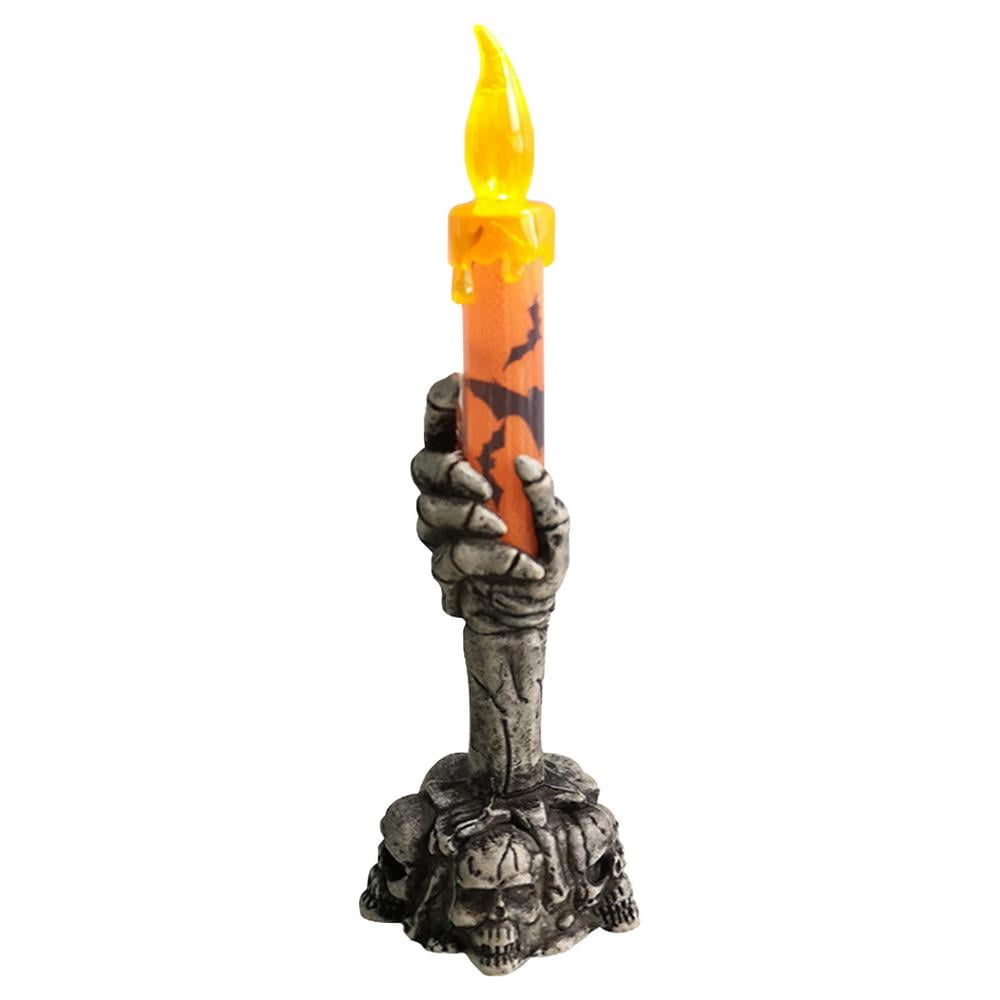 Halloween Candle Light | Ghost Holding Candle Flameless Candles ...