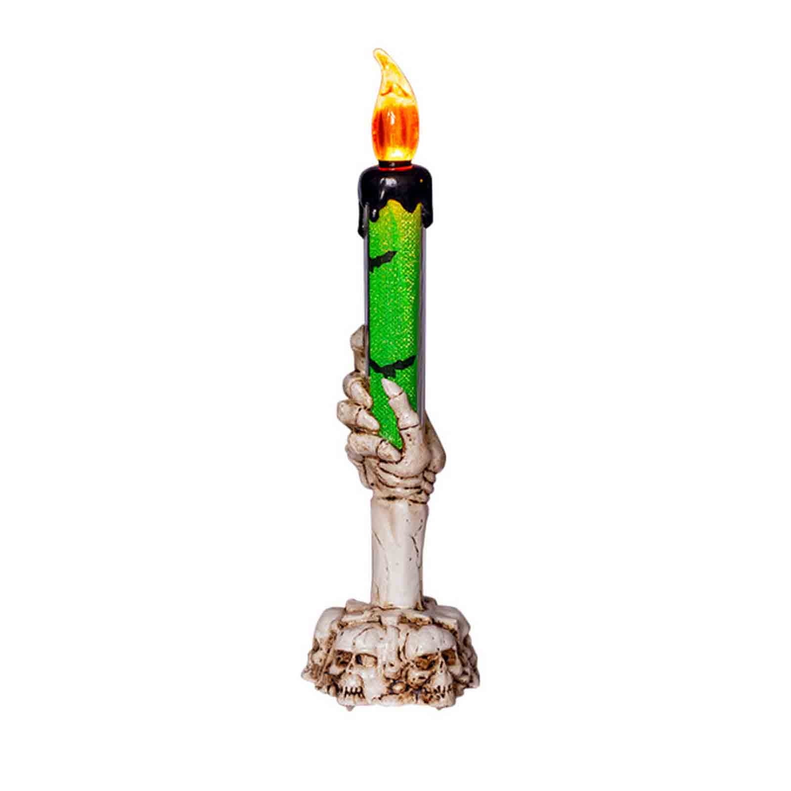Halloween Candle Light Stakes,Skeleton Hands Hold Lighted Candle ...