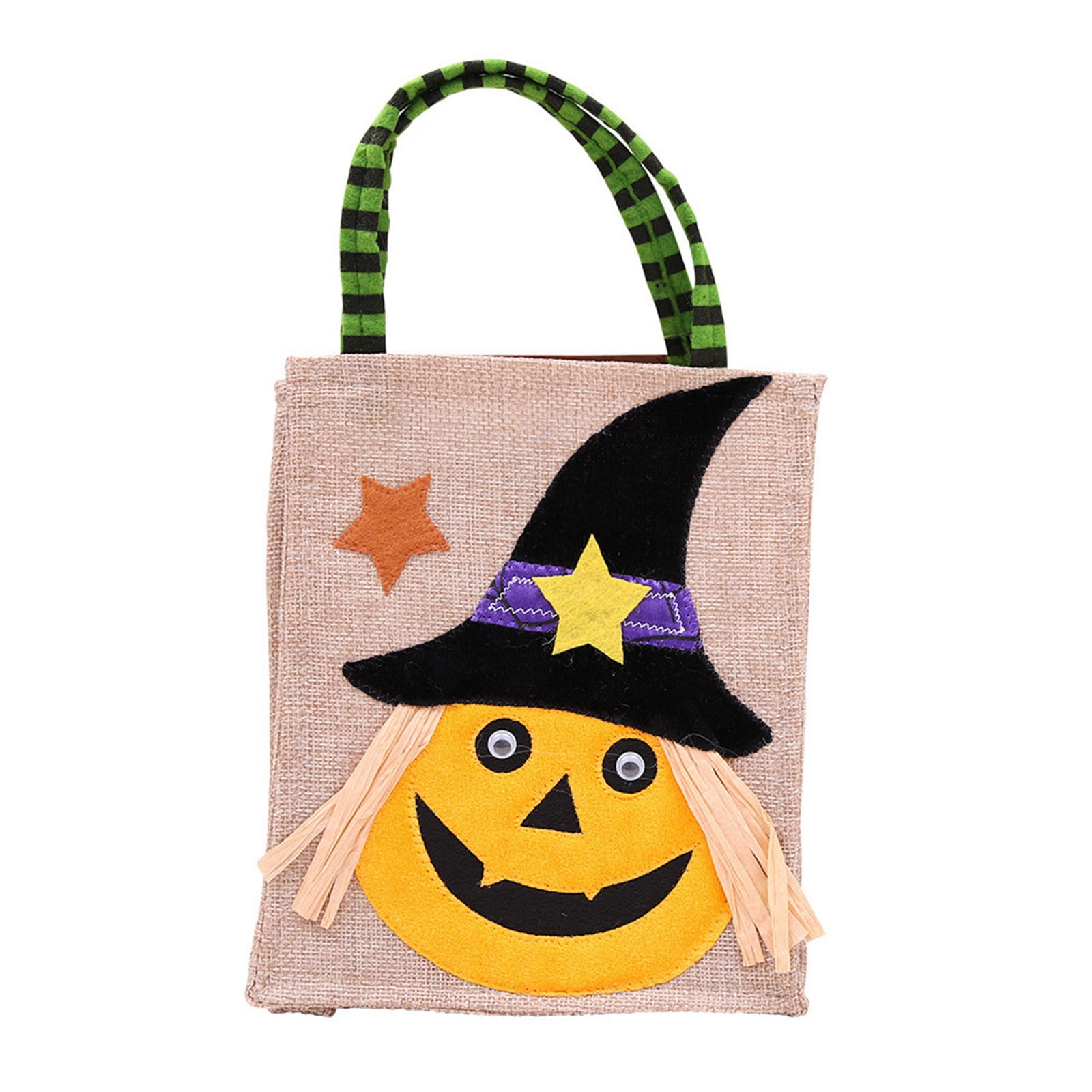 Halloween Candy Bag Yellow A,Plastic Decorative Lights，Yellow，Cloth ...