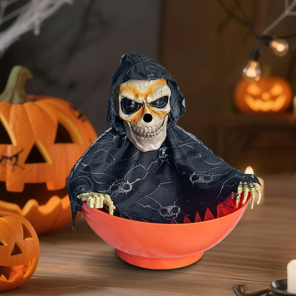 Animated Halloween Candy Bowls with Spooky Designs for Trick or Treat