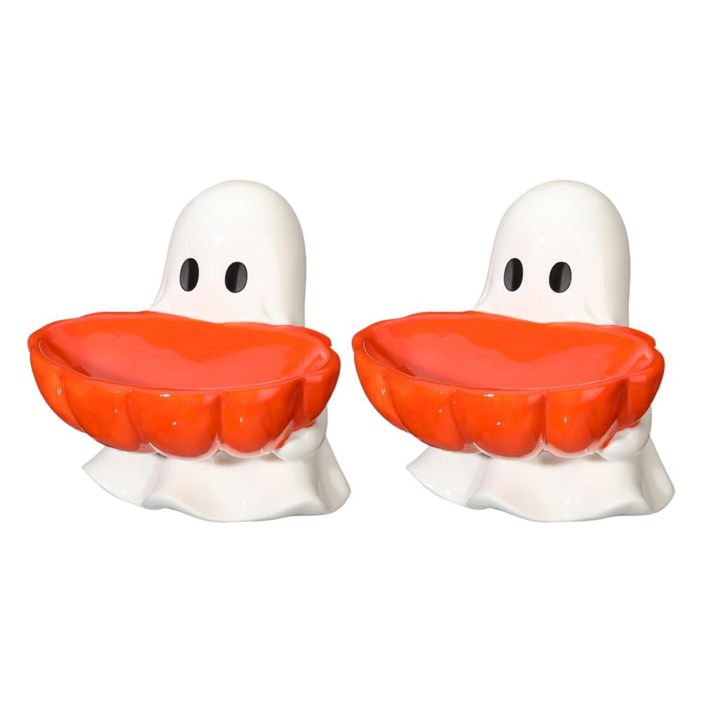 Halloween Candy Bowl, Cute Ghost Shaped Ceramic Candy Dish Ghost ...