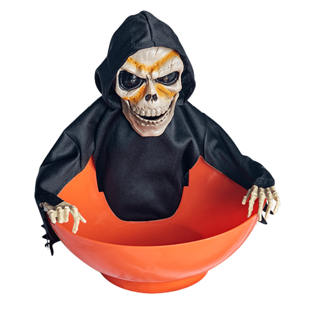Halloween Candy Bowl Dish with Motion Ghost Fruit Bowls Light Up Eyes ...