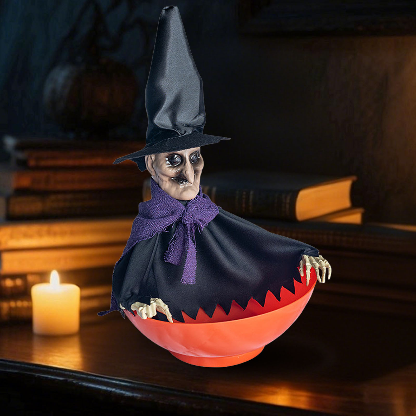 Halloween Candy Bowl,Halloween Candy Dishes Decorative with LED Eyes ...