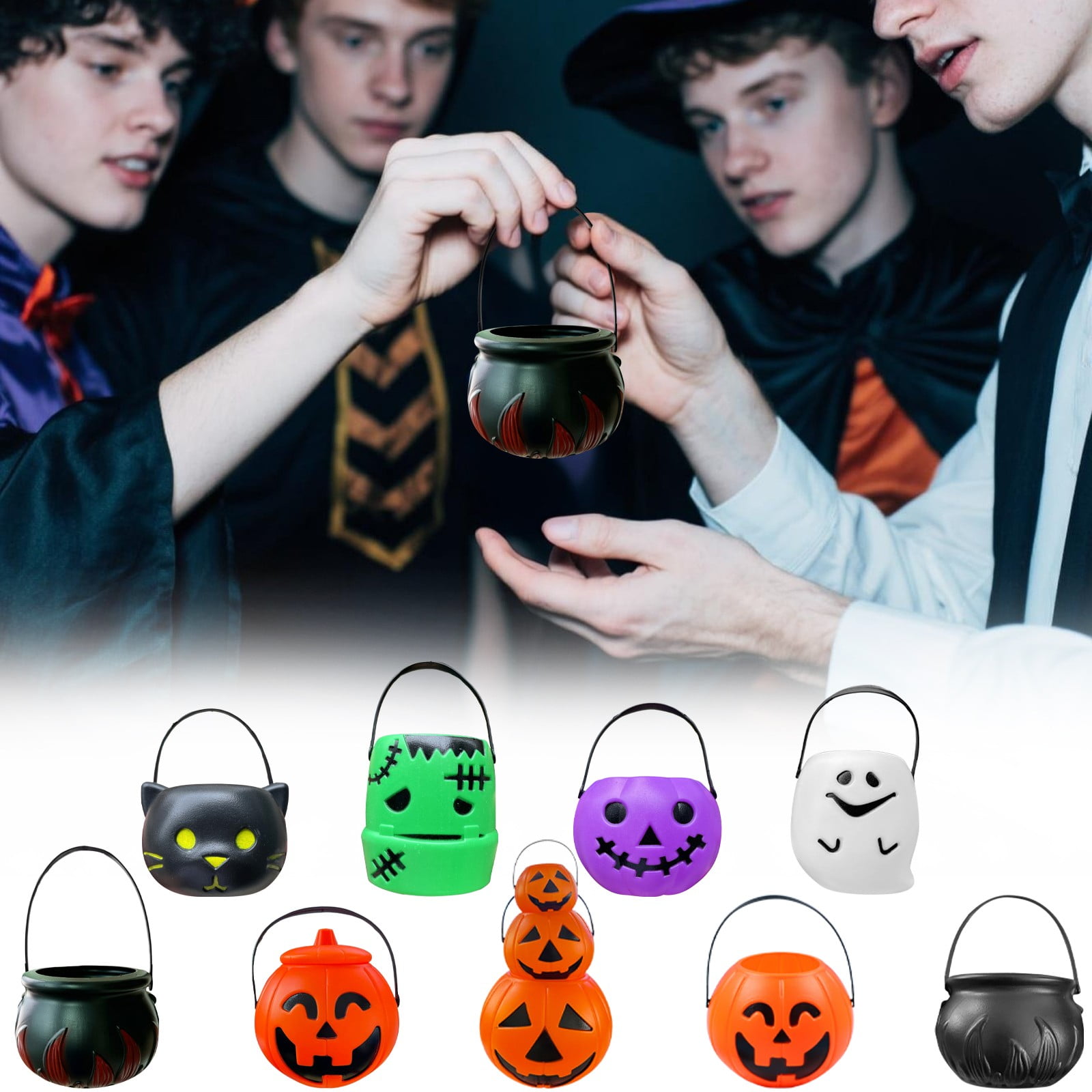 Halloween Candy Bucket, Halloween Decor Mini Halloween Candy Holder ...