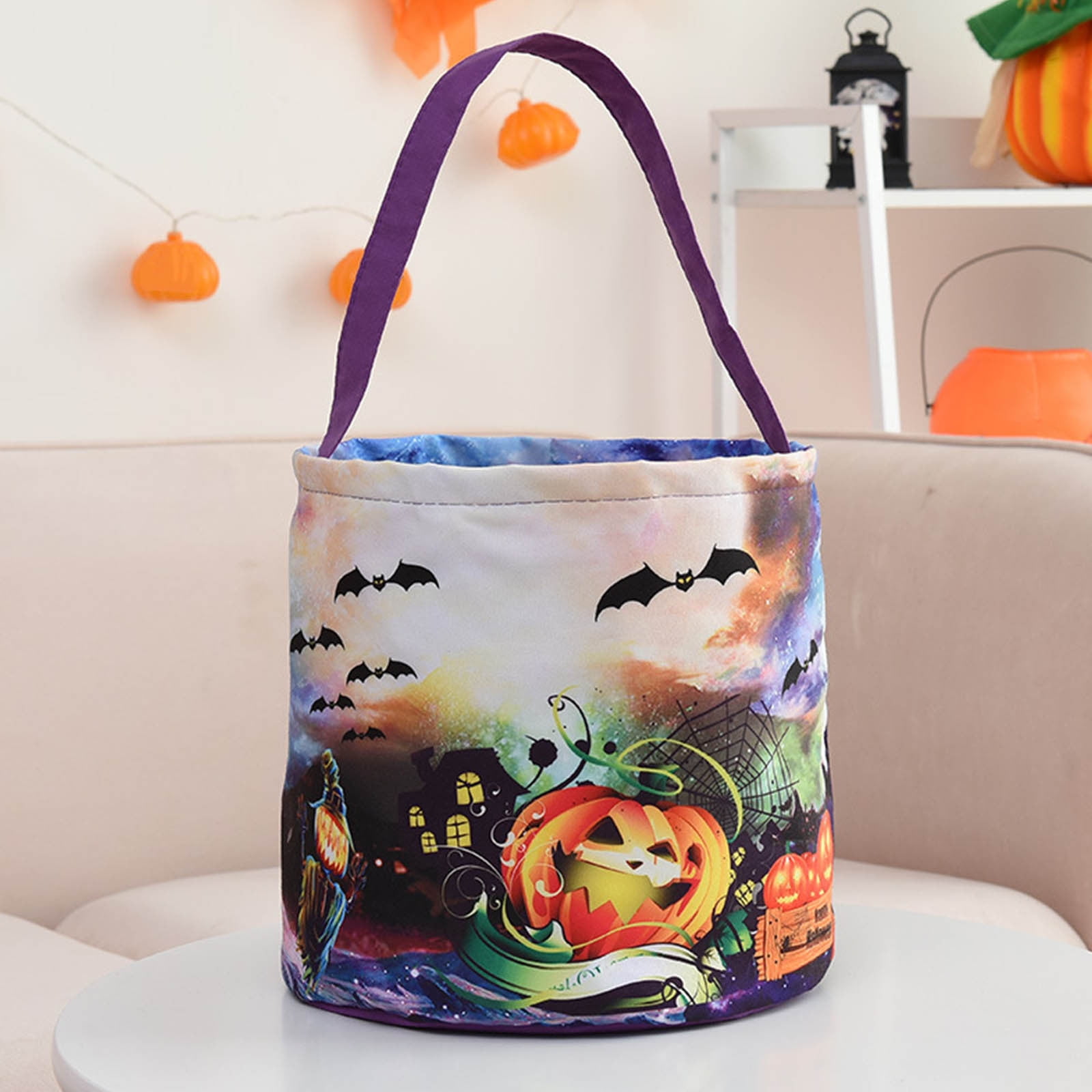 Halloween Candy Bucket with LED Light,Halloween Trick or Treat Bucket ...