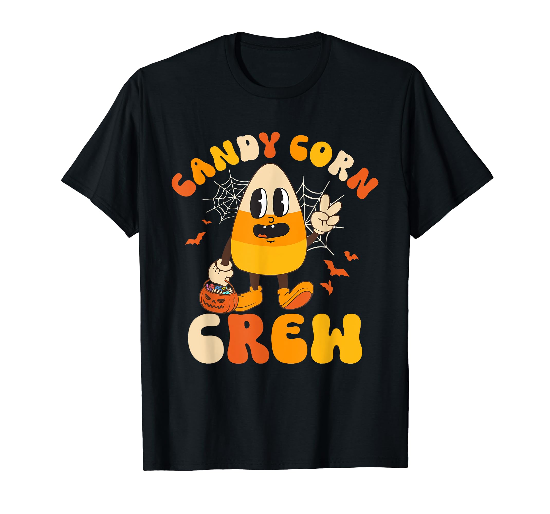 Halloween Candy Corn Squad Team Candy Corn Crew Halloween Black T-Shirt ...
