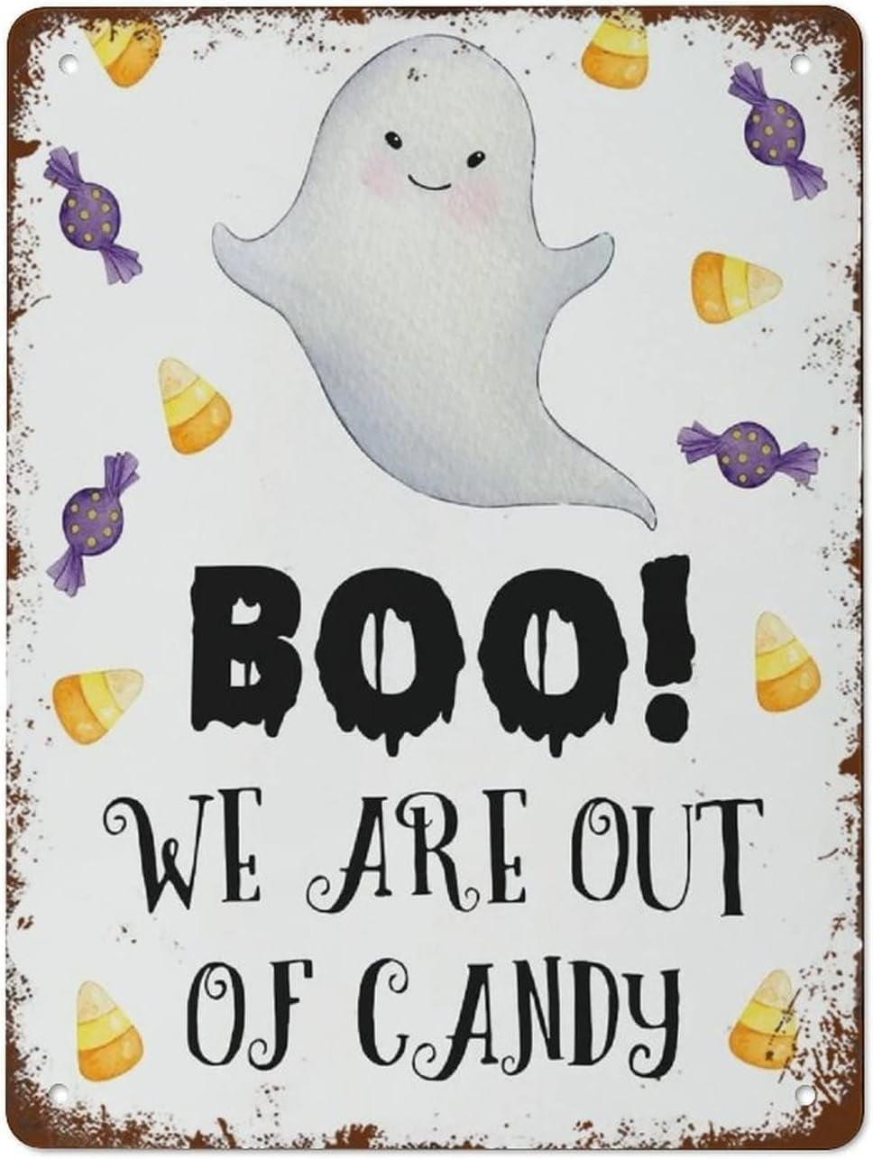 Halloween Out Of Candy Metal Tin Sign Sorry We Are Out Of Candy Poster ...