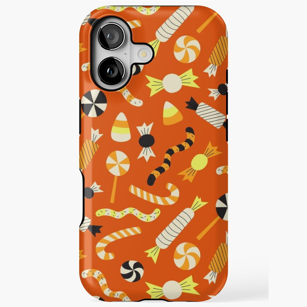 Halloween Candy Themed Pattern Funny Creepy Trick Or Treat Sweets ...