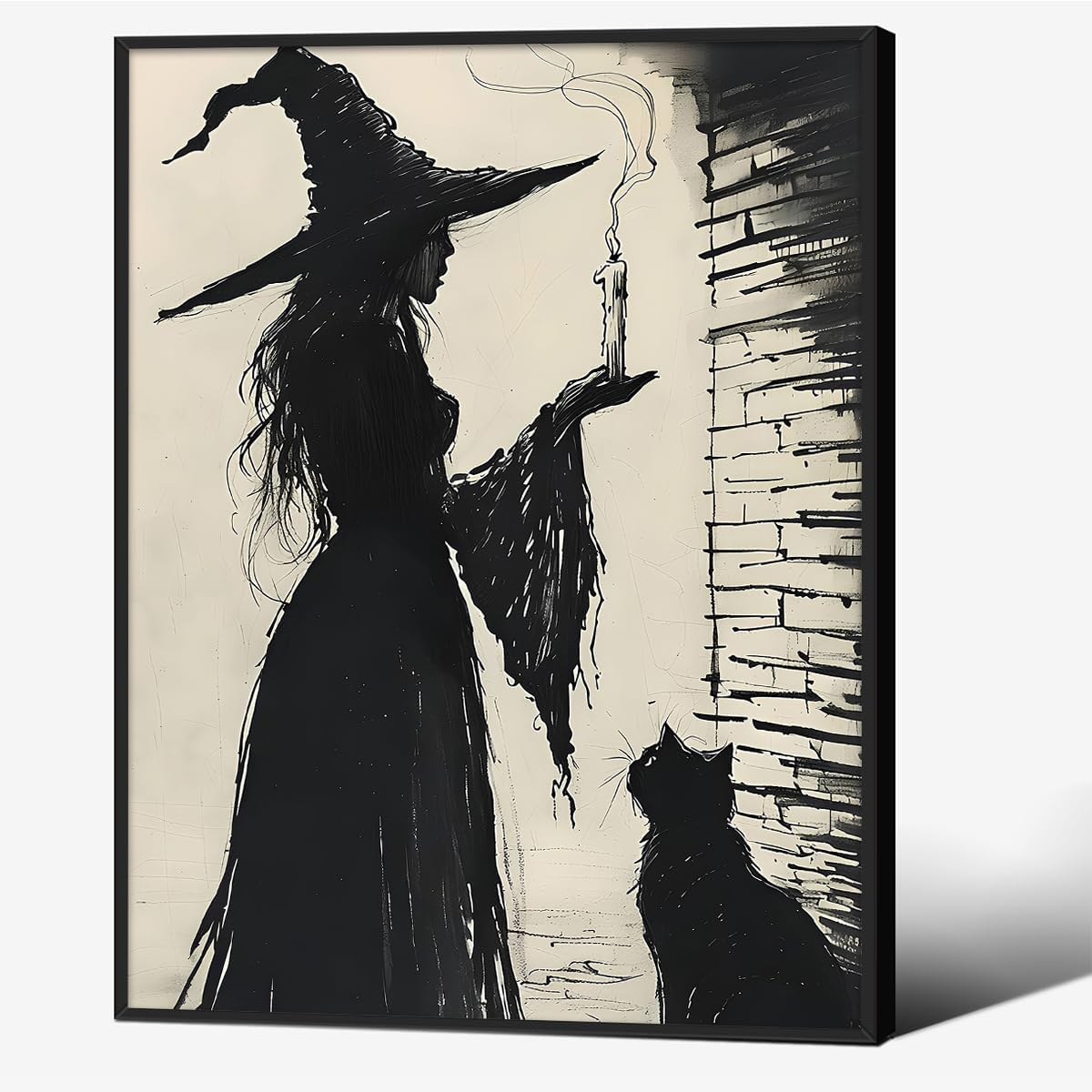 Halloween Canvas Wall Art Vintage Ghost Laundry Posters Muted Farmhouse ...